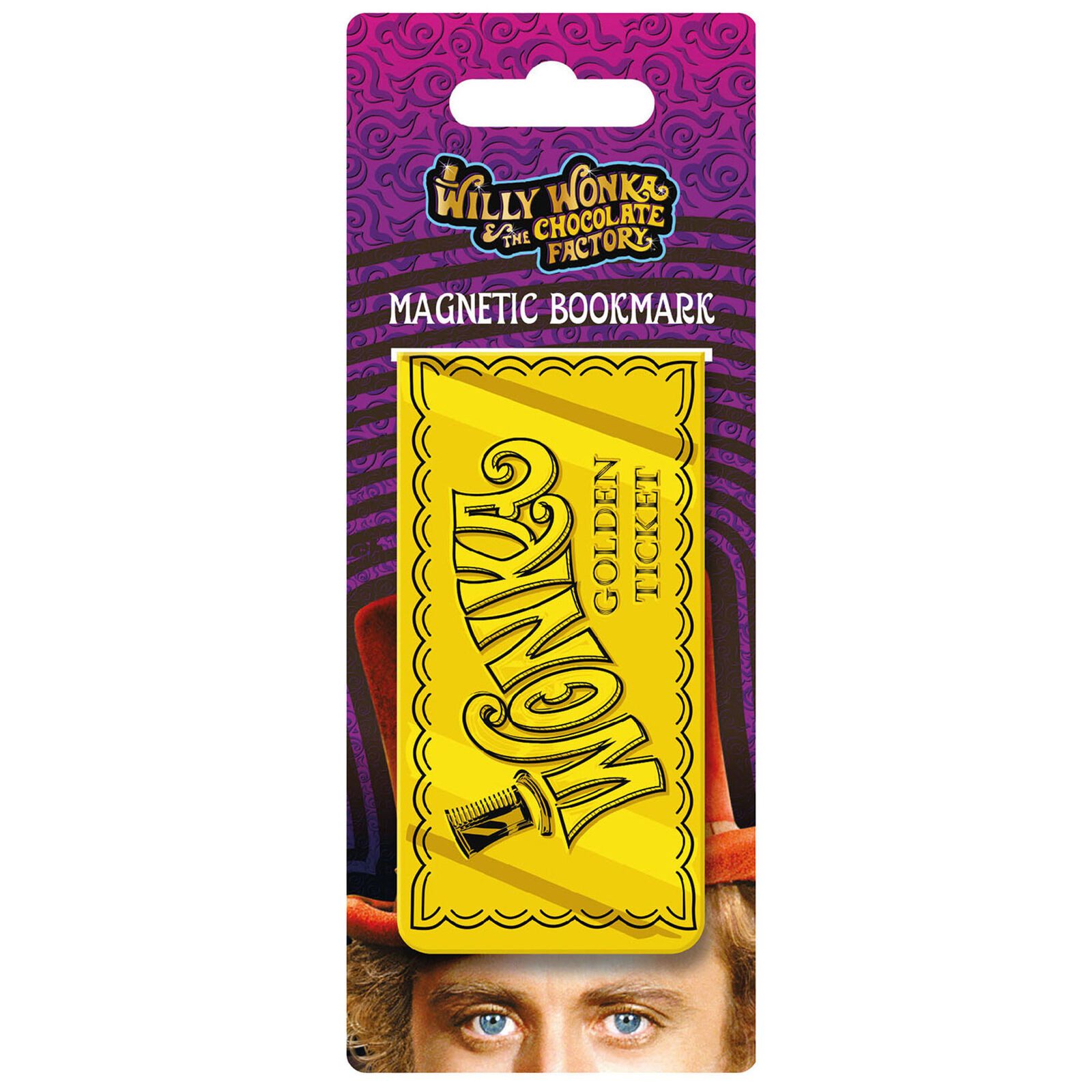 Magnet Wonka - Goldenes Ticket - magnetisches Lesezeichen - 9x4,5 cm