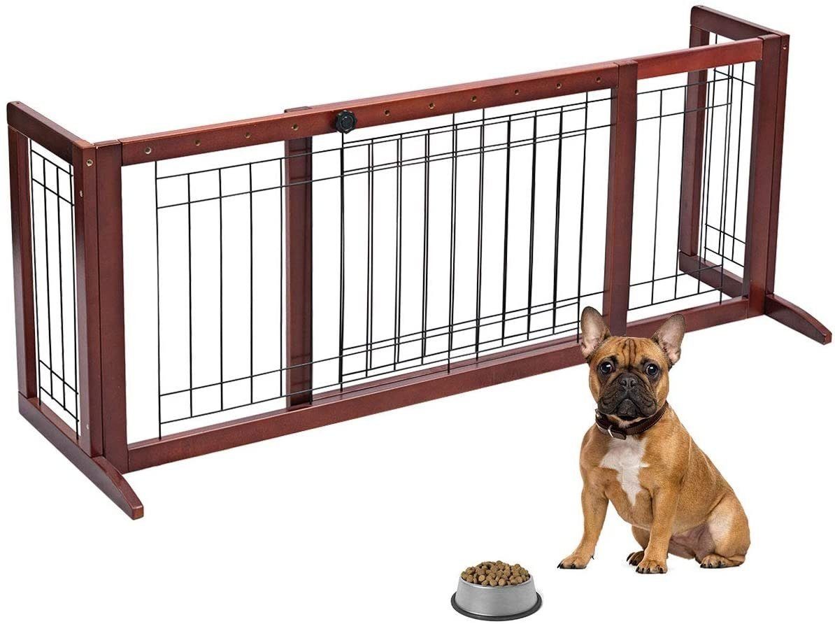 COSTWAY Hundegitter Absperrgitter, 101-181 cm
