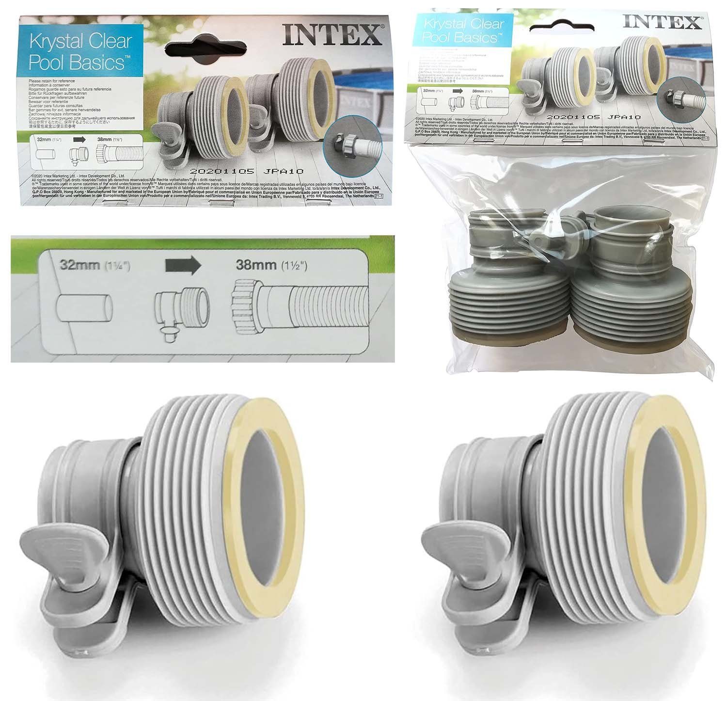 Intex Unterwasser-Reparaturset Intex Adapter B grau / im Doppelpack ...