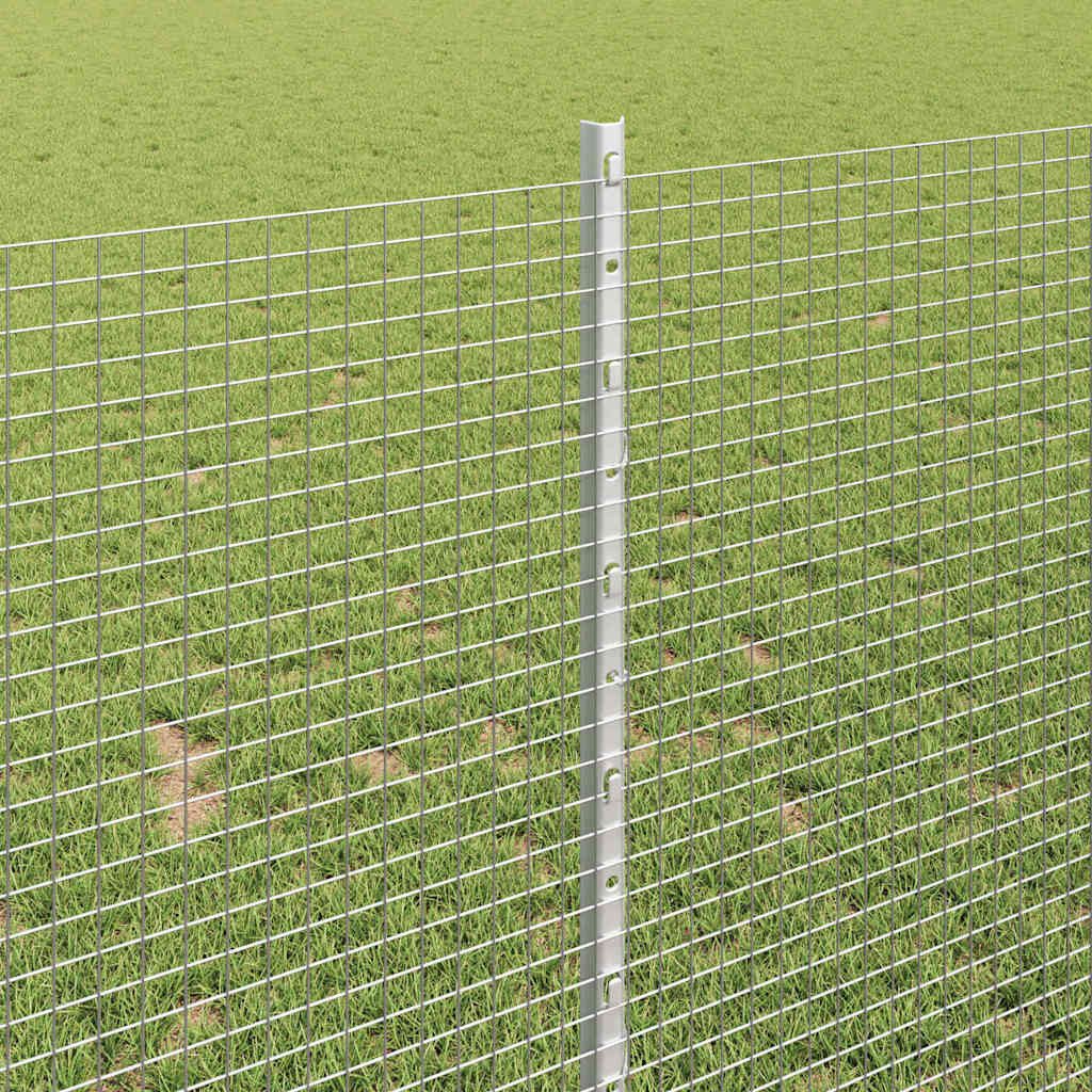 vidaXL Gartenzaun Schweißdrahtzaun mit Pfosten 10 x 1 m (B x H), (1-St ...