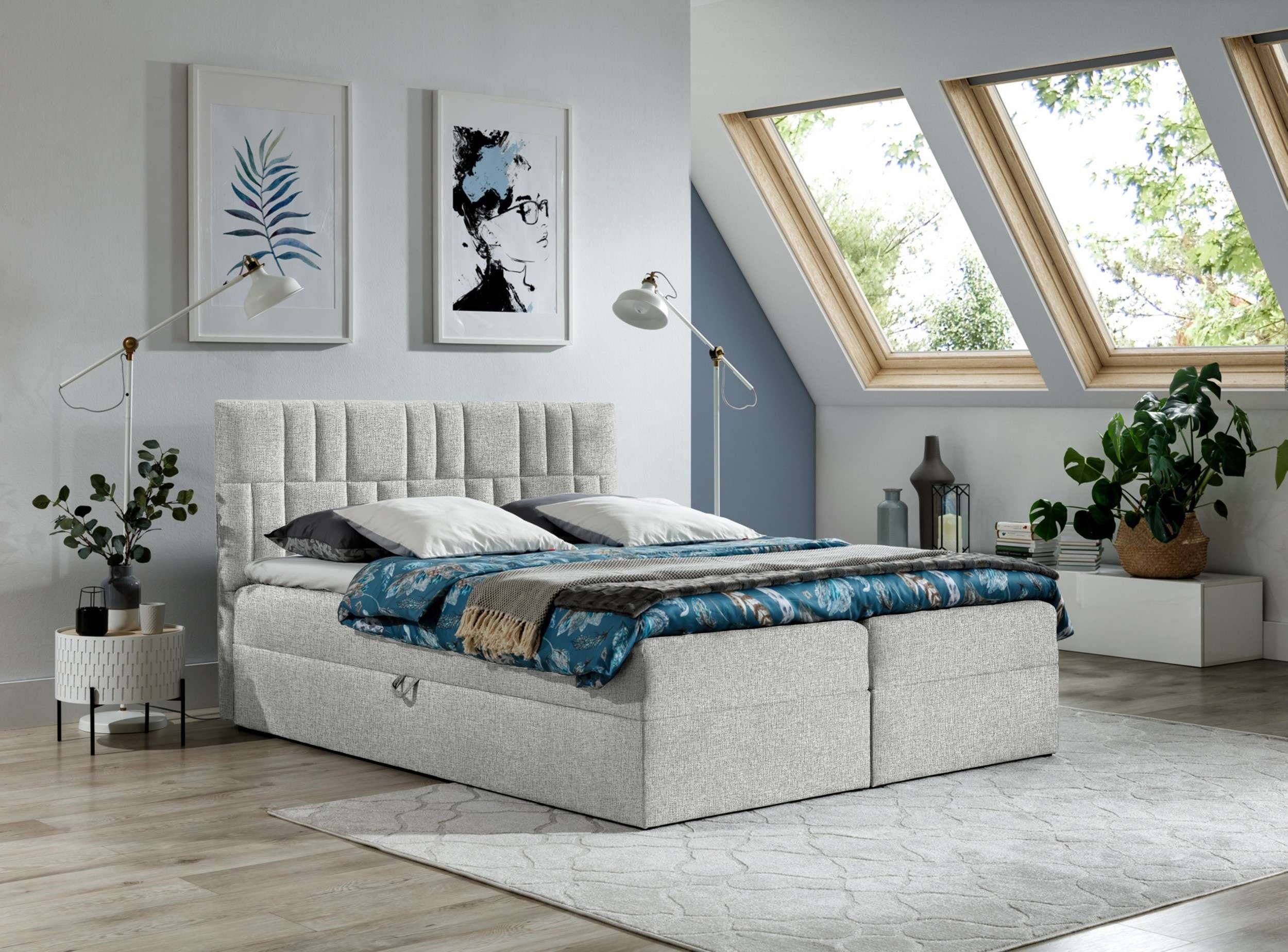 99rooms Boxspringbett Forello (Schlafzimmerbett, Bett), Design
