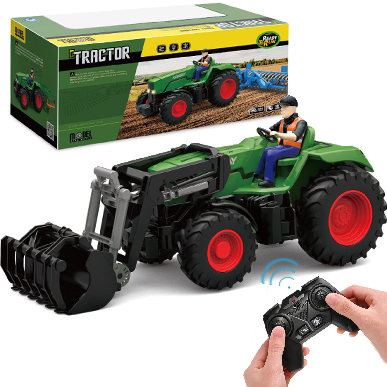 Esun RC-Traktor RC-Traktor Ferngesteuerter Traktor Spielzeug ab 3 4 5 ...