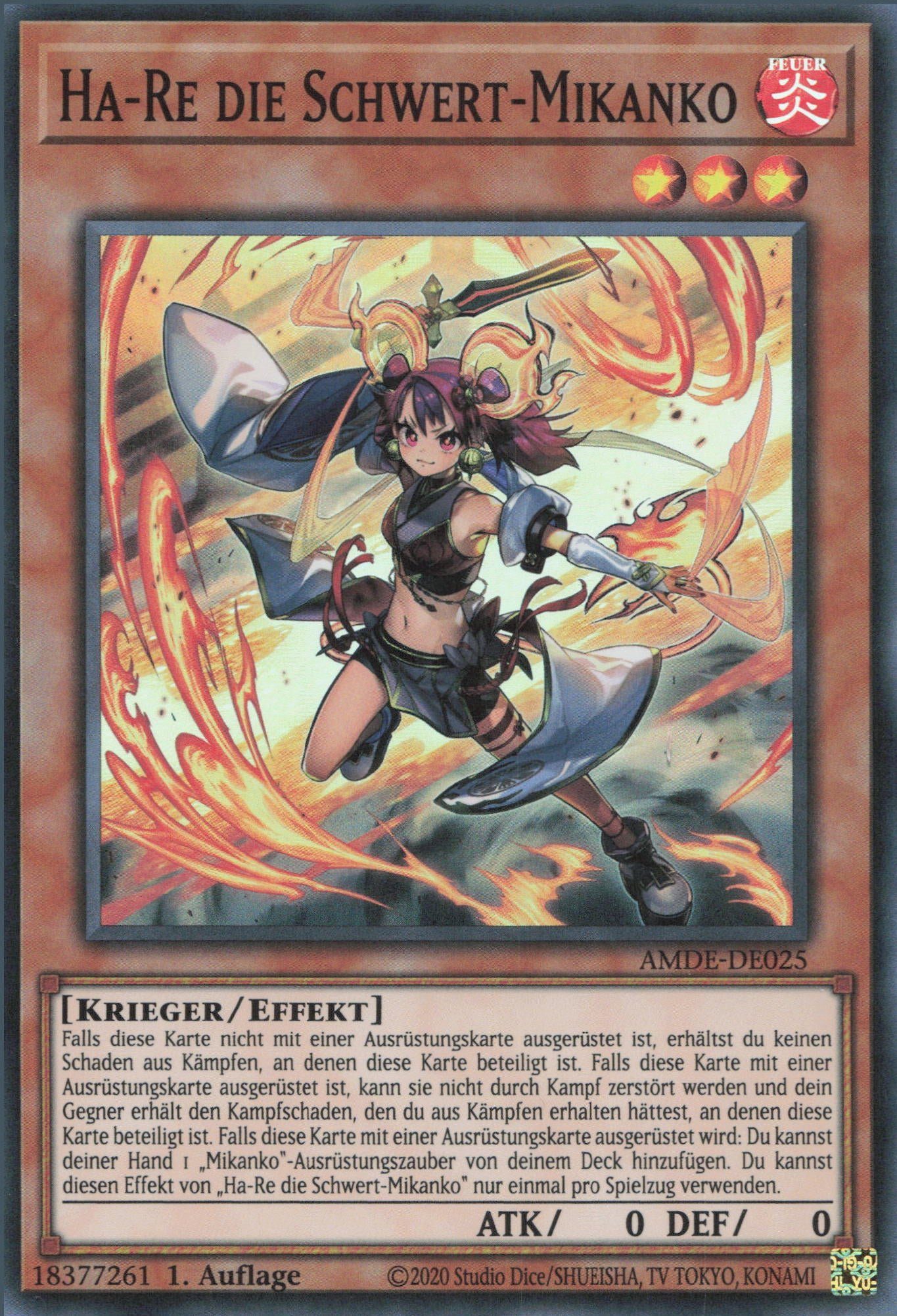 Recollectibles Sammelkarte Yugioh Karte Ha Re Die Schwert Mikanko V1
