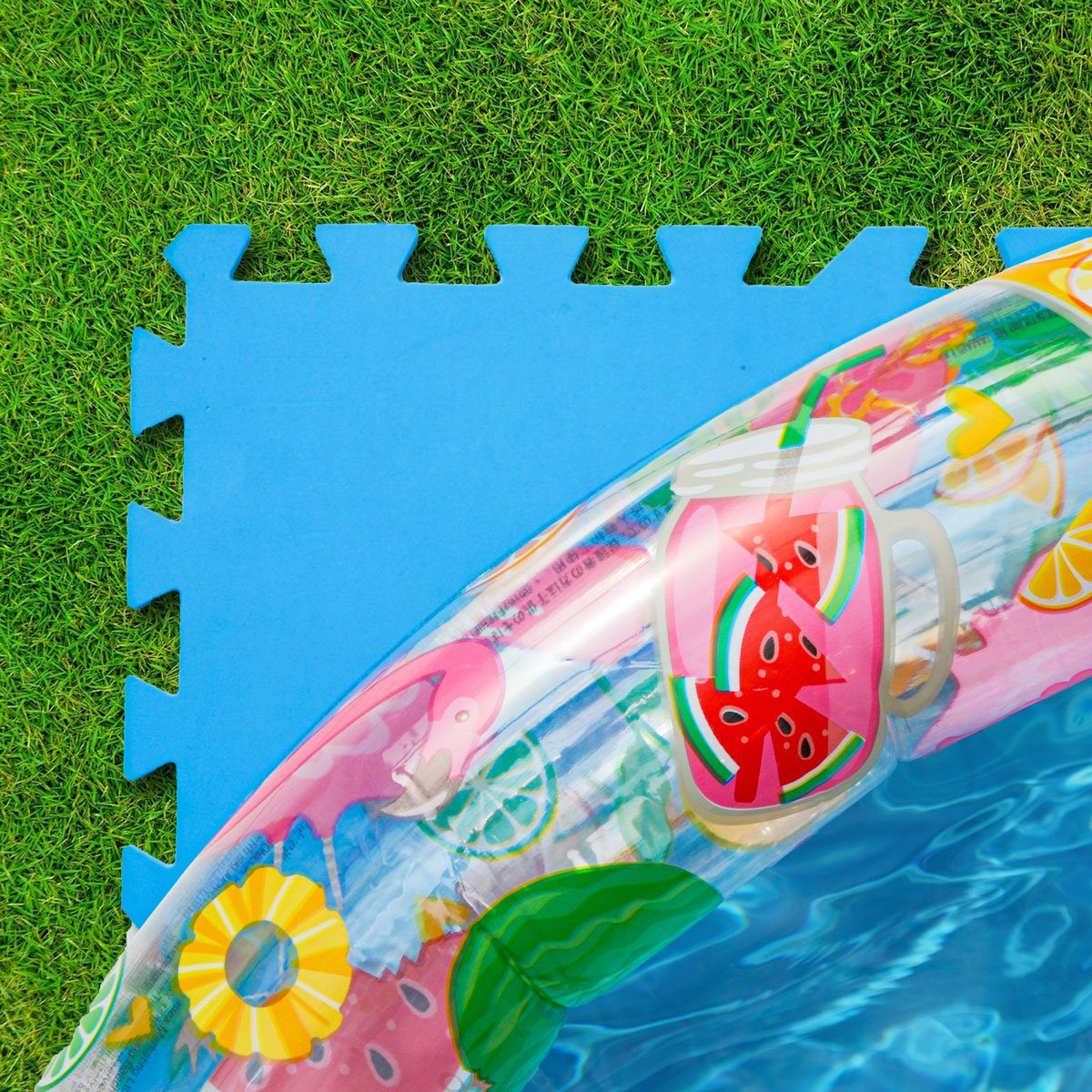 eyepower Bodenmatte 5,6 m² Poolunterlage 24 EVA Matten 50x50 Pool Set