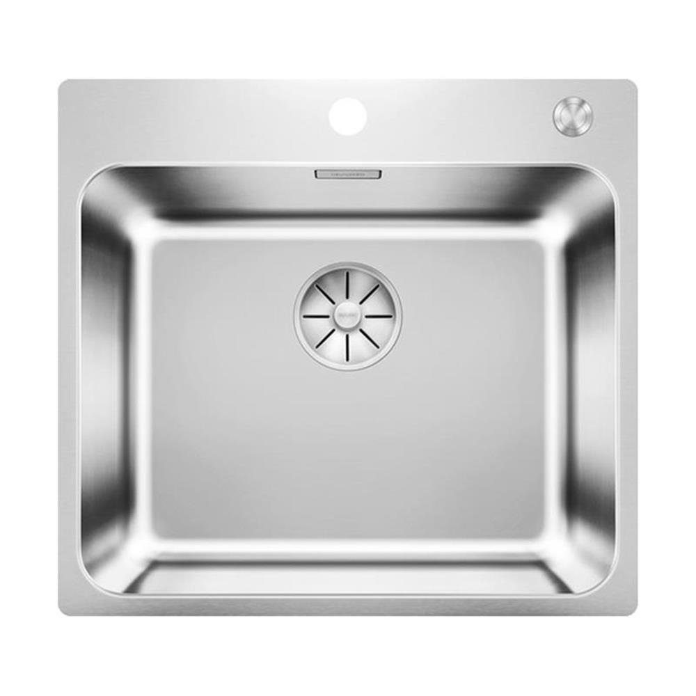 Blanco Edelstahlspüle BLANCO Einbauspüle SOLIS 500-IF/A Edelstahl Bürstfinish, 0/0 cm, Edelstahl ...