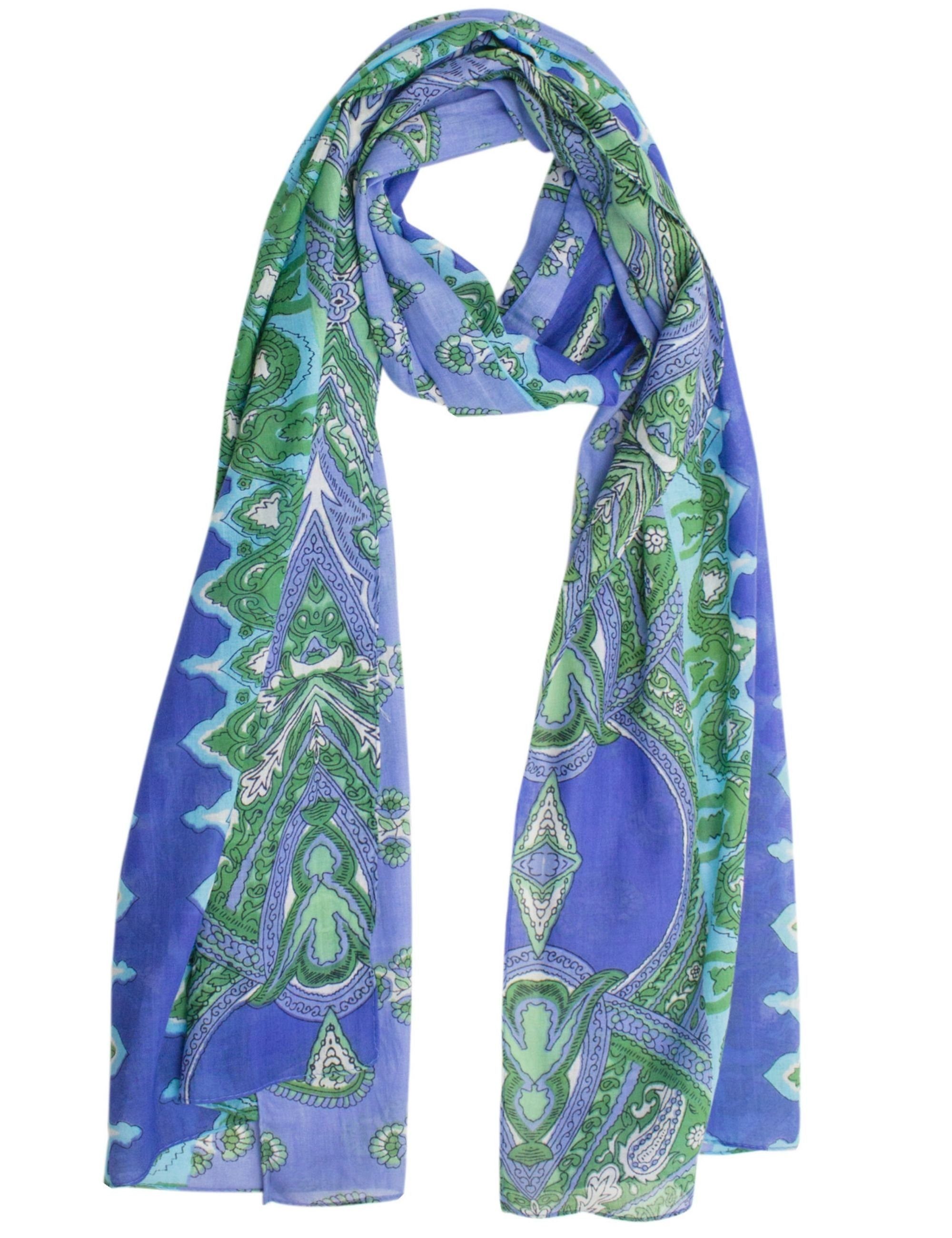 Sunsa Modeschal Damen Schal Tuch Baumwolle Halstuch Sommer Scarf Als