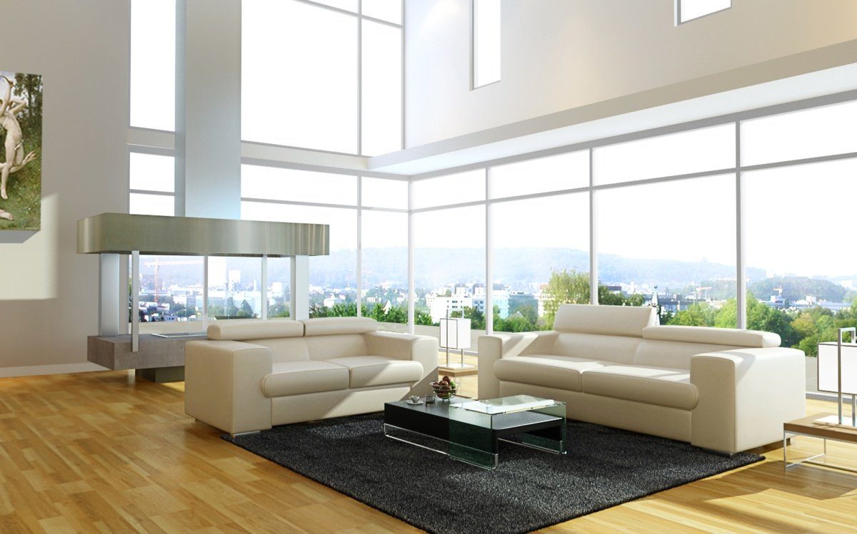 Jvmoebel Sofa Ledersofa Sofa 32 Sitzer Set Polstersofa Couch