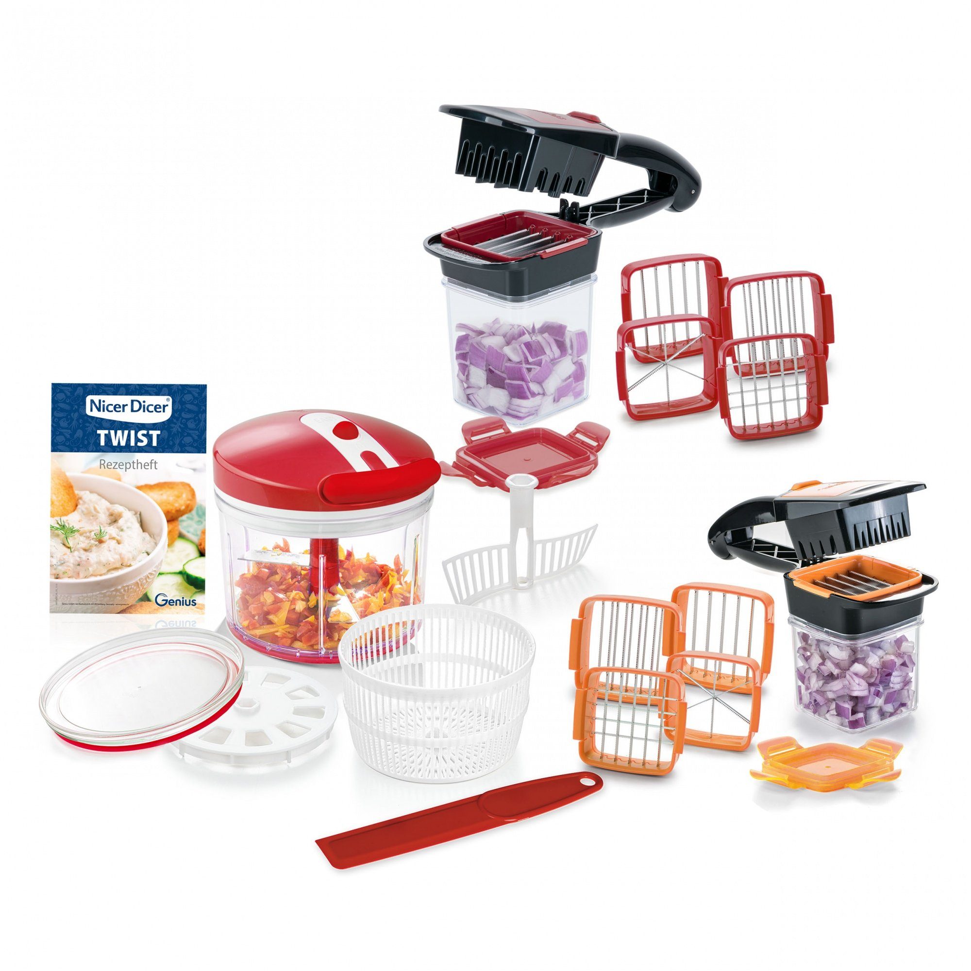 Genius Gemüseschneider, Nicer Dicer Quick (Set 23-tlg.) | inkl. 2. Set ...