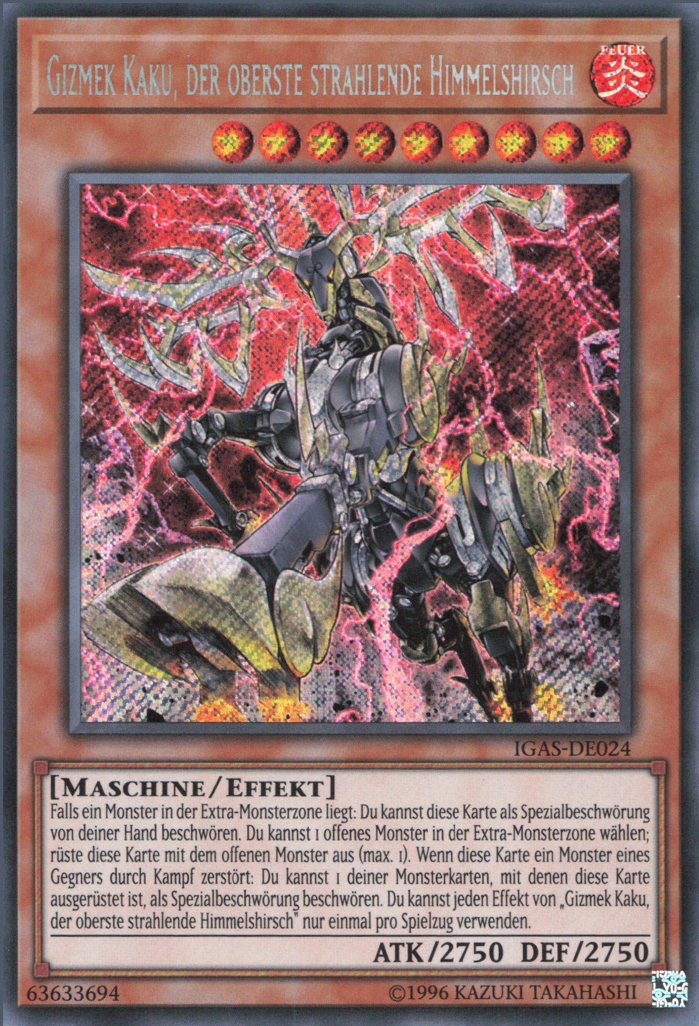 ReCollectibles Sammelkarte YuGiOh Karte Gizmek Kaku, der oberste strahlende Himmelshirsch ...