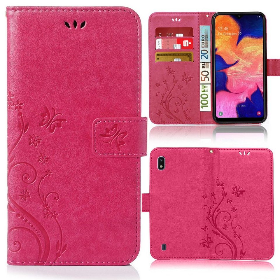 Numerva Handyhülle Bookstyle Flower Für Samsung Galaxy A10 Handy