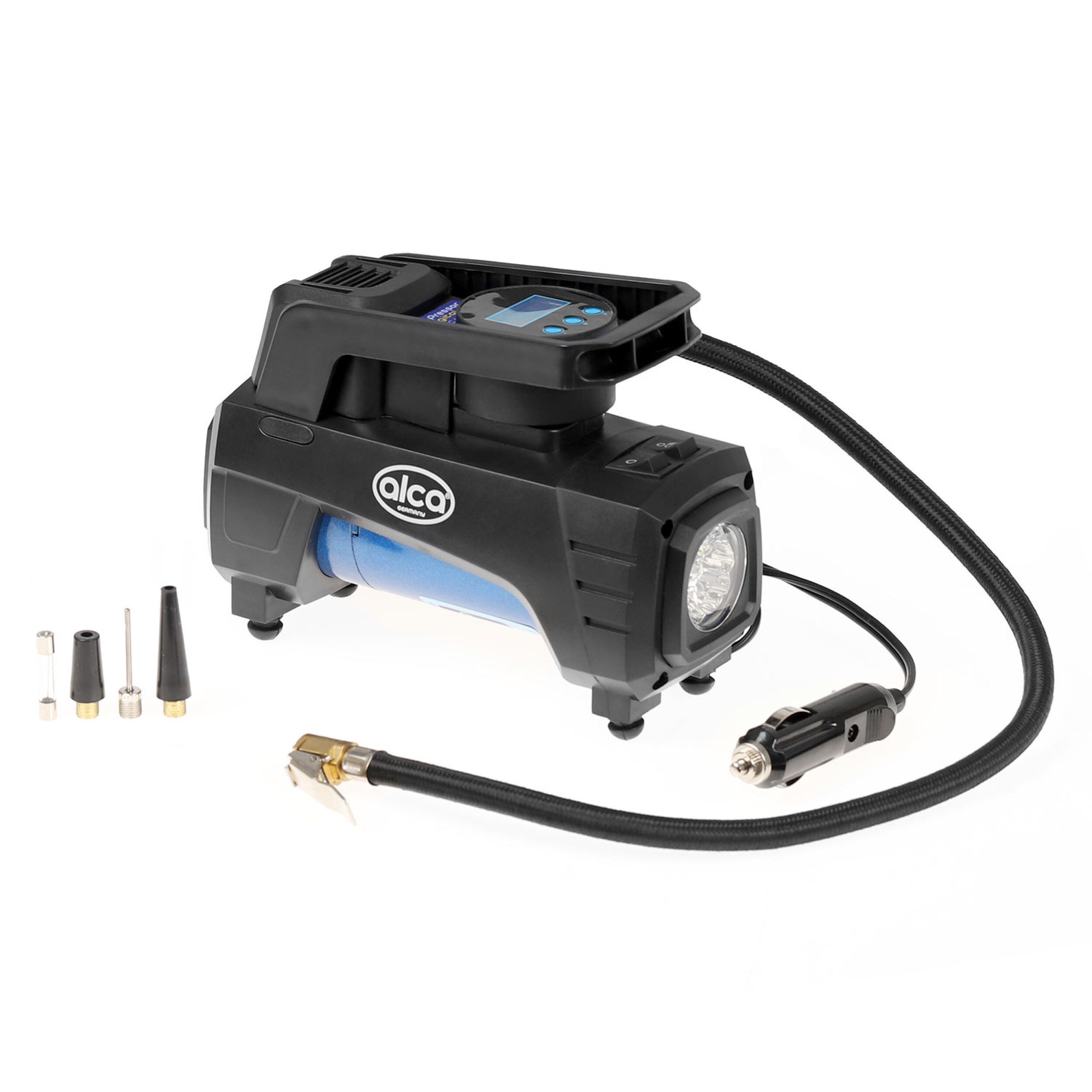 alca Kompressor elektr. Luftpumpe + Digitalanzeige und Autostopp ...