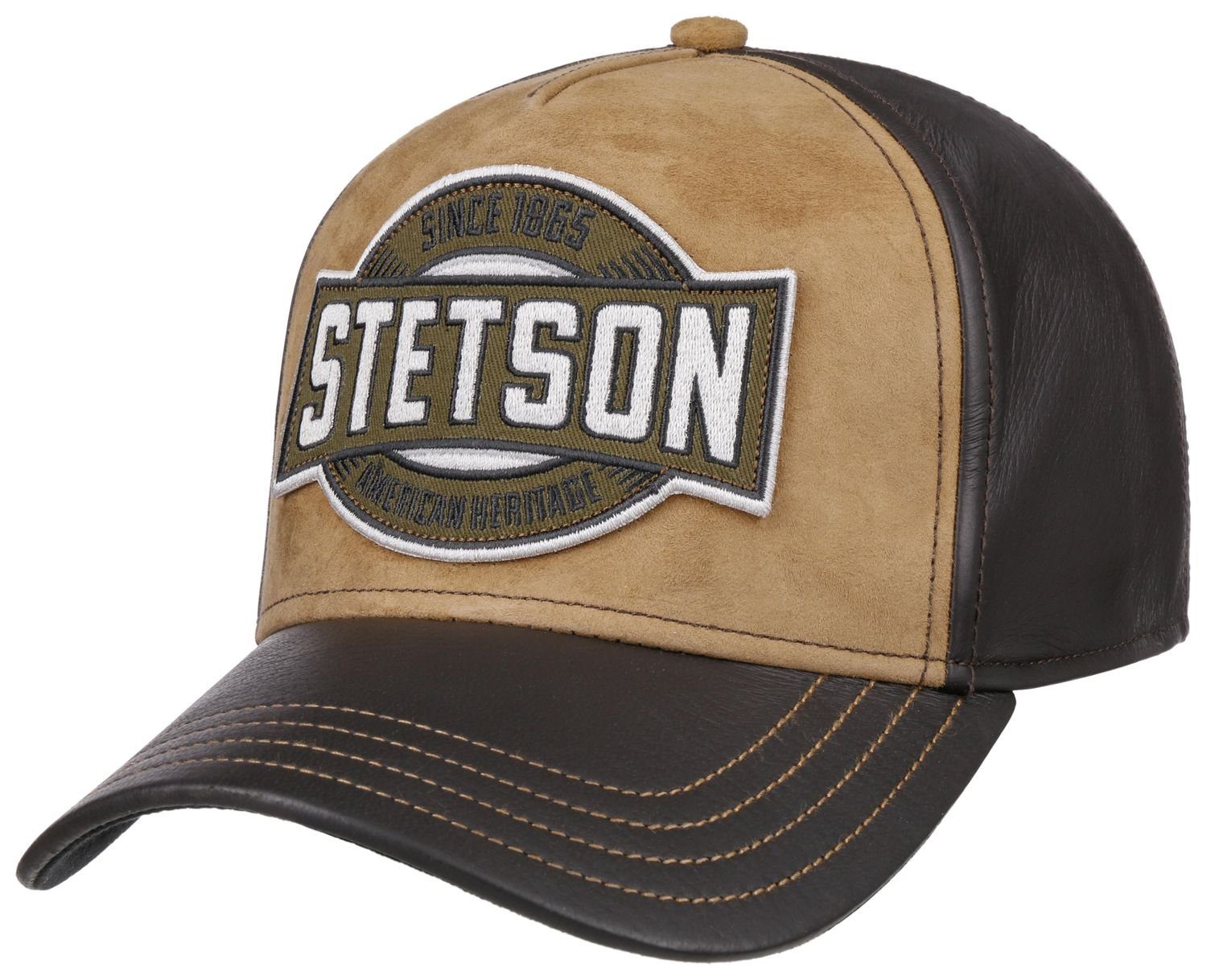 Stetson Baseball Cap edel aus Hirsch-Leder mit Baumwoll-Futter