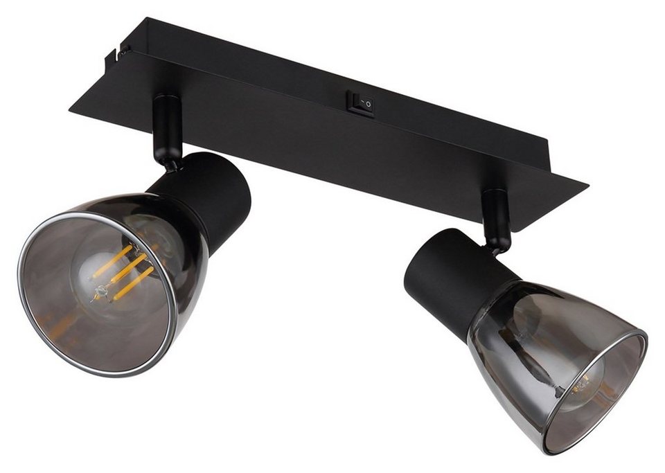 Globo Lighting Deckenstrahler Claude Schwarz Matt Rauchfarben Breite