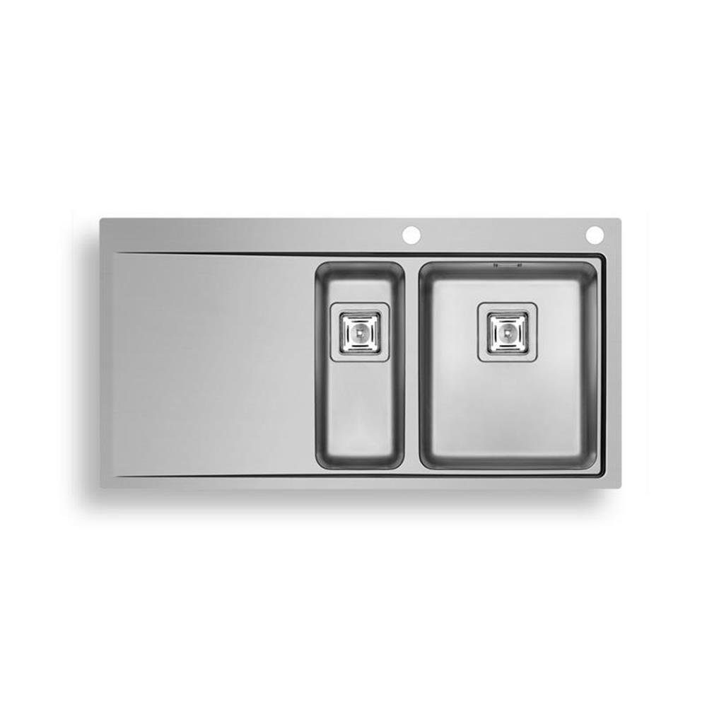 Pyramis Edelstahlspüle Pyramis Einbauspüle OLYNTHOS (100X52) 1 1/2B 1D, 100/52 cm