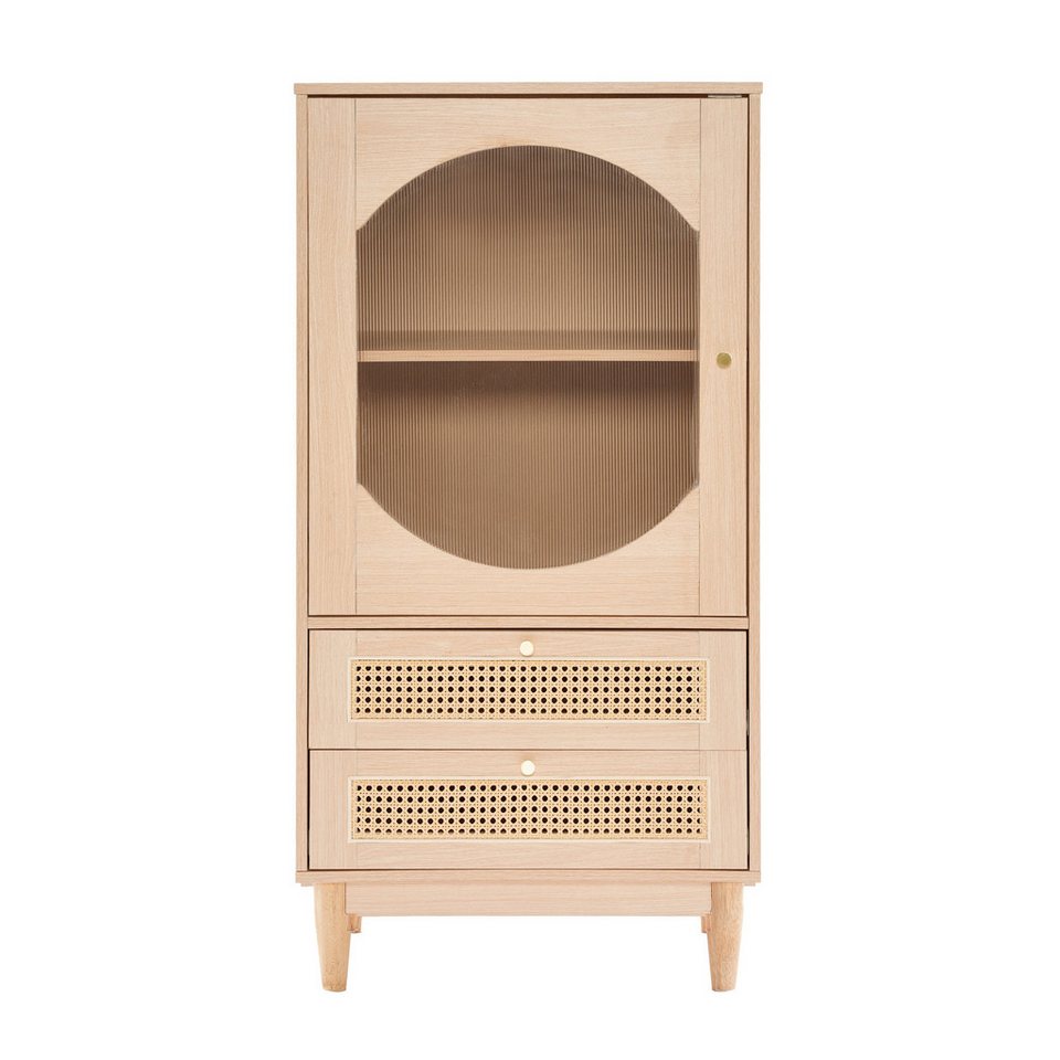 Gotagee Hochschrank Schrank Rattanschubladen Sideboard Beistellschrank