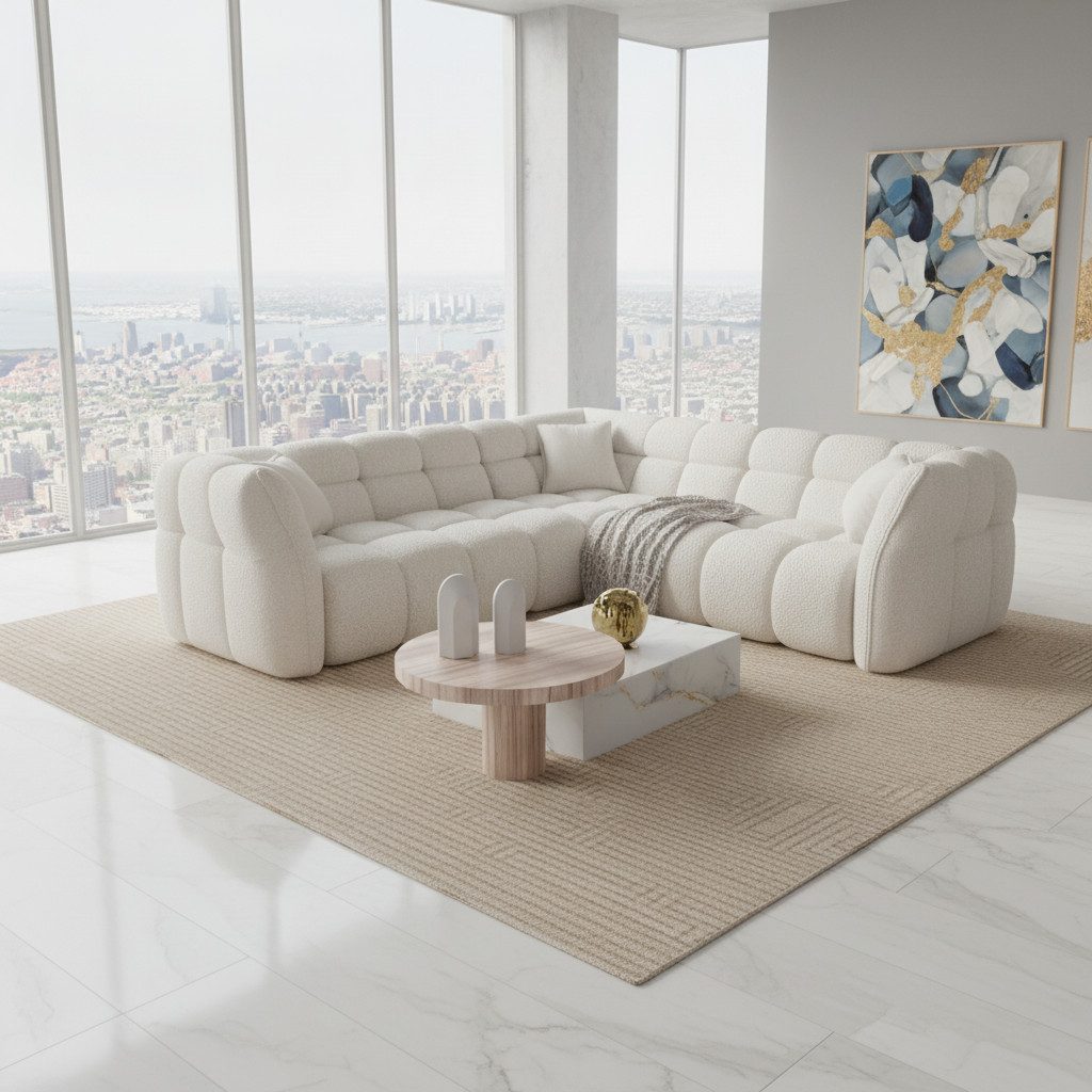 Divitorio Ecksofa Santander L Form Couch, 4-Sitzer, Couch, Stoff ...