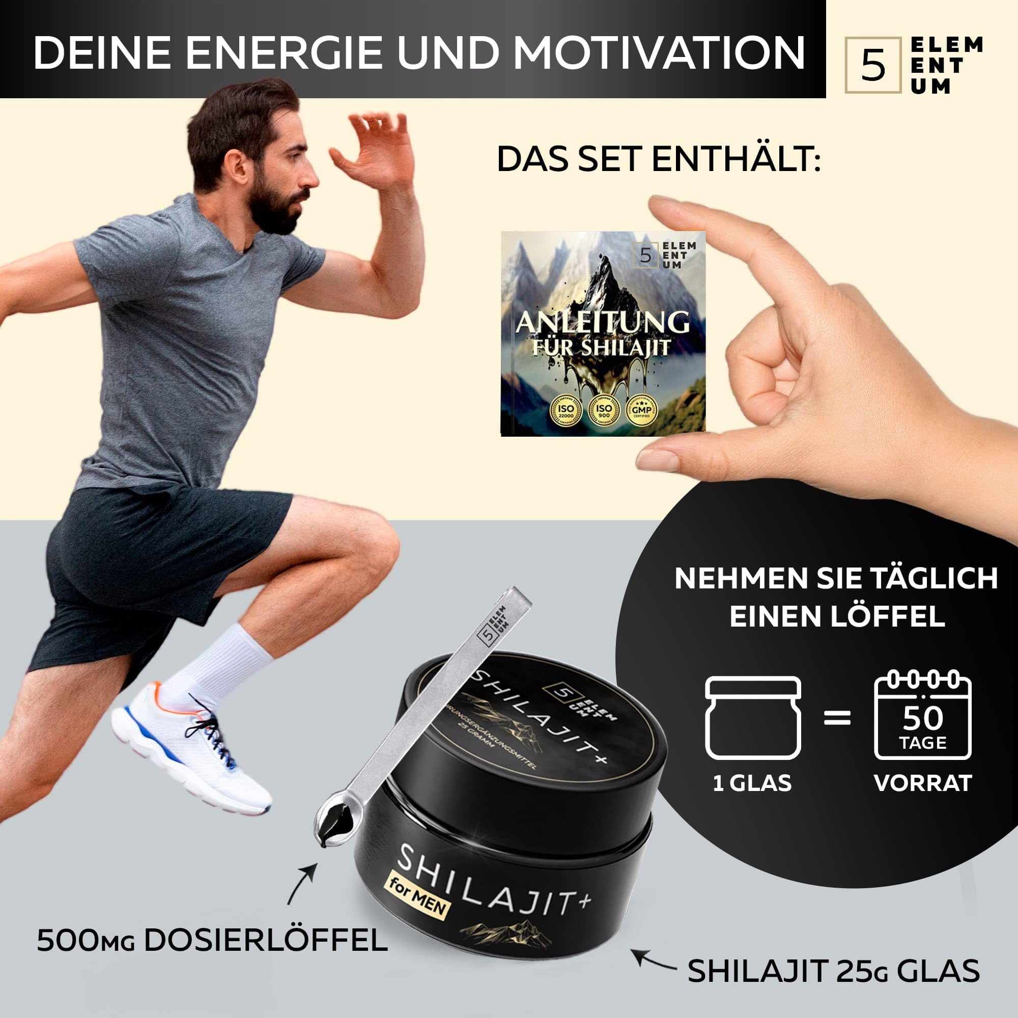 5 Elementum Shilajit Original Himalaya – Hochdosiert 82% Fulvinsäure Tropfen, Premium Mumijo ...