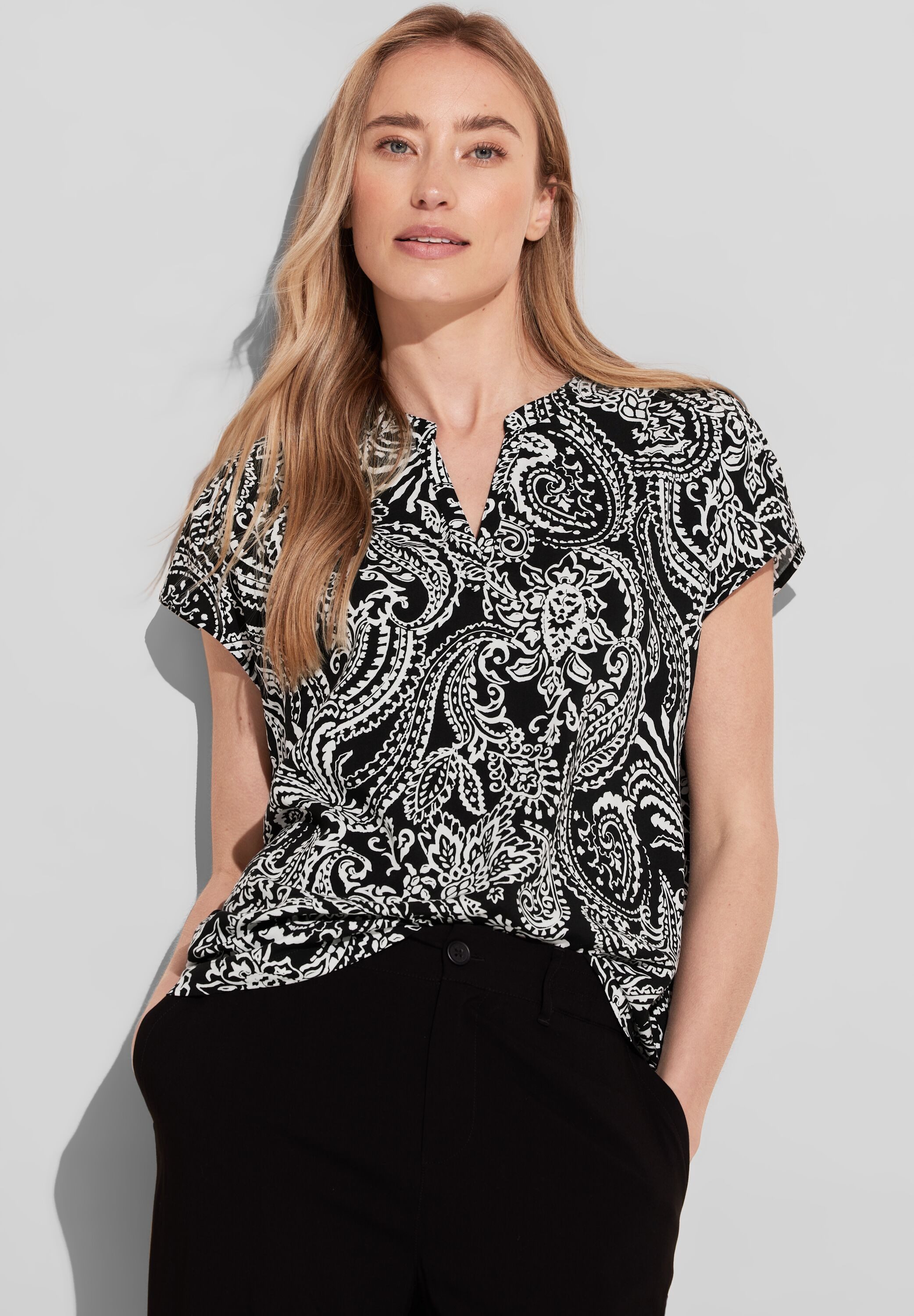 Street One Kurzarmbluse Aus Softer Viskose Blusenshirt