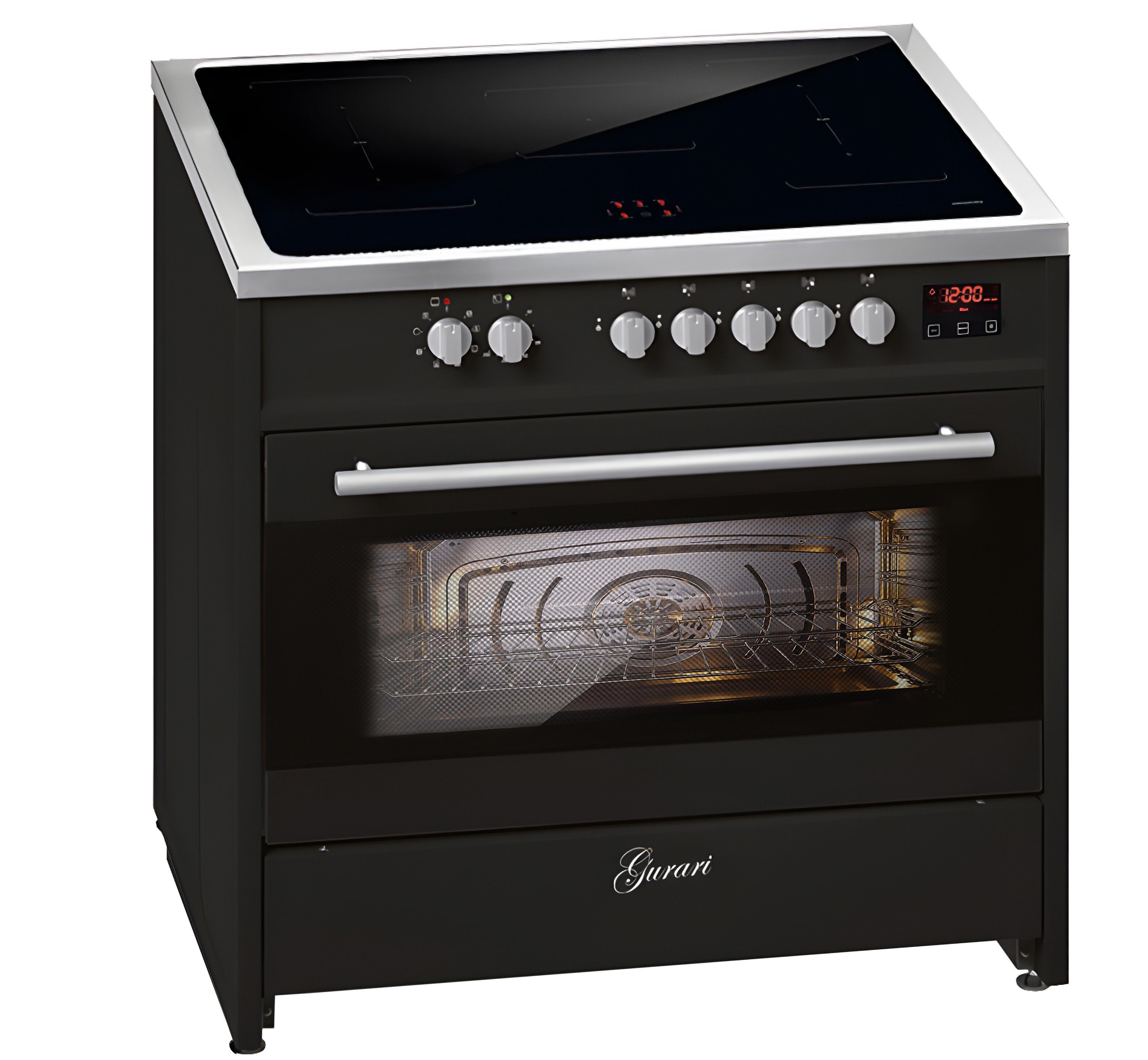 Gurari Induktions Standherd E 913 Blgrillplatte Range Cooker 90 Cm