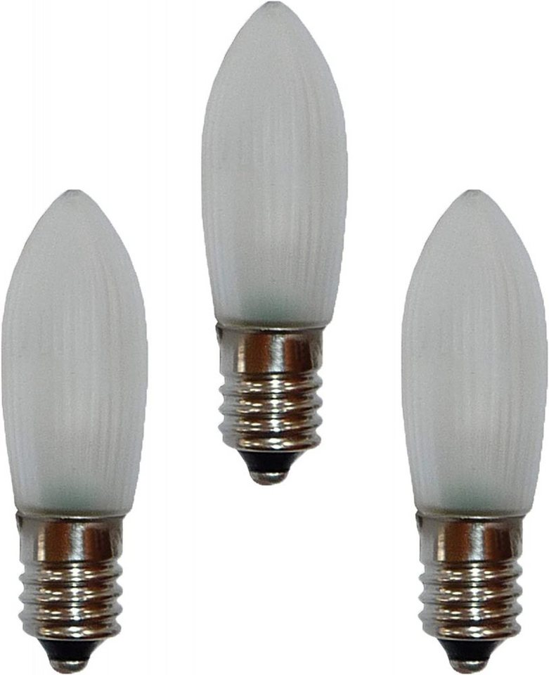 Hellum Led Leuchtmittel Hellum 3 X Led Riffelkerze E10 Matt 8 34v 01 03w