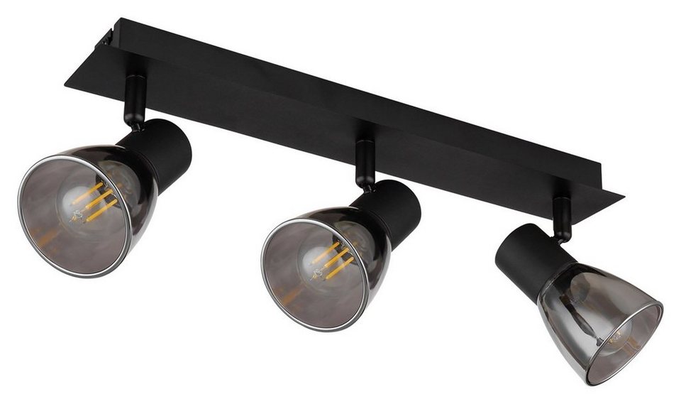 Globo Lighting Deckenstrahler Claude Schwarz Matt Rauchfarben Breite
