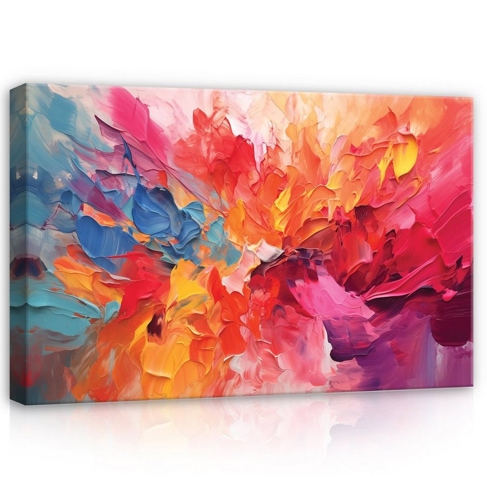 Wallarena Leinwandbild Abstrakt Kunst Bunte Modern Wandbild Groß