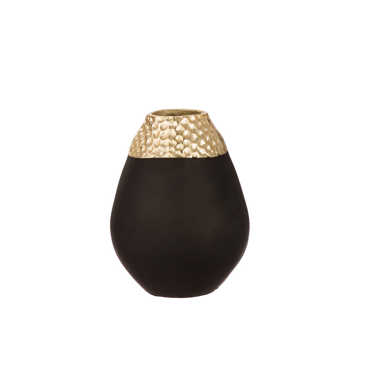 Gilde Dekovase Imperium Vase In Schwarz Gold H 21cm Blumenvase