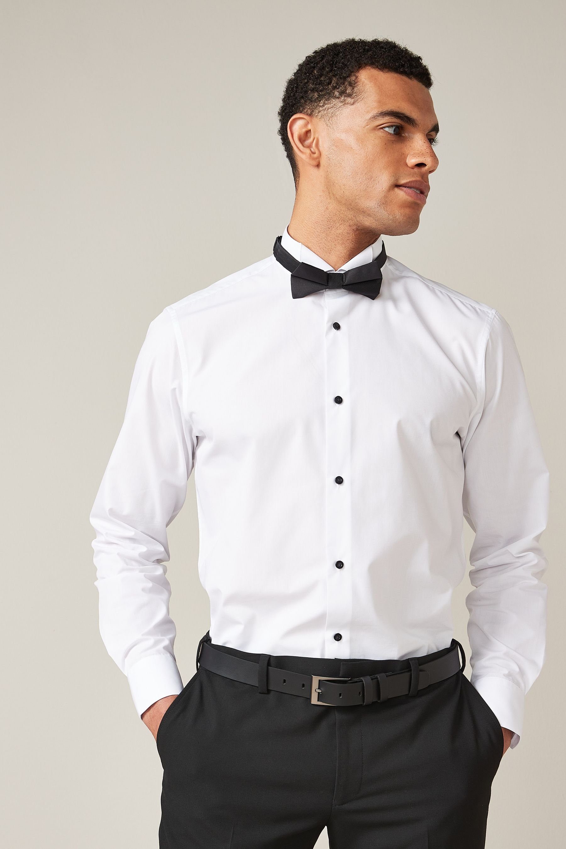 Next Businesshemd Hemd und Fliege im Set (2-tlg), Business Shirt