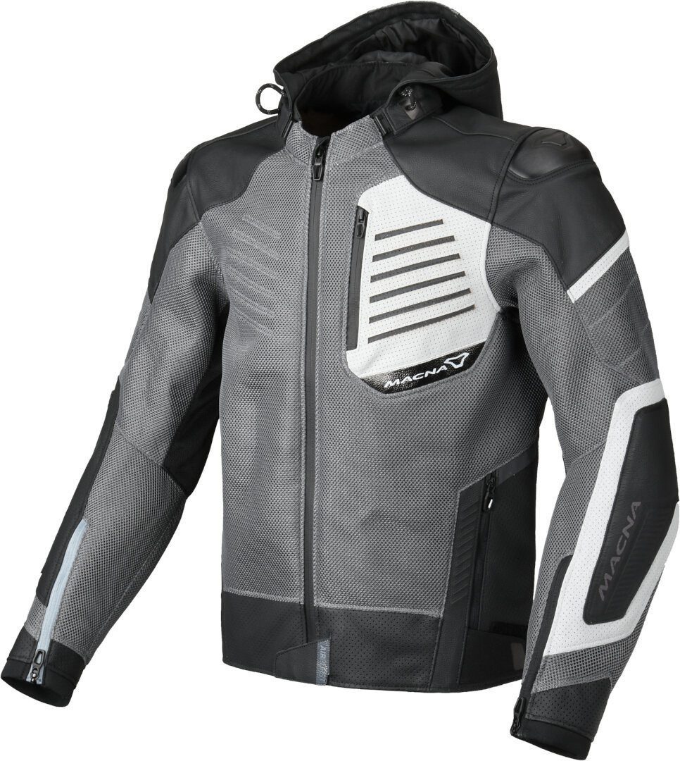 Macna Motorradjacke Risant perforierte Motorrad Leder- / Textiljacke