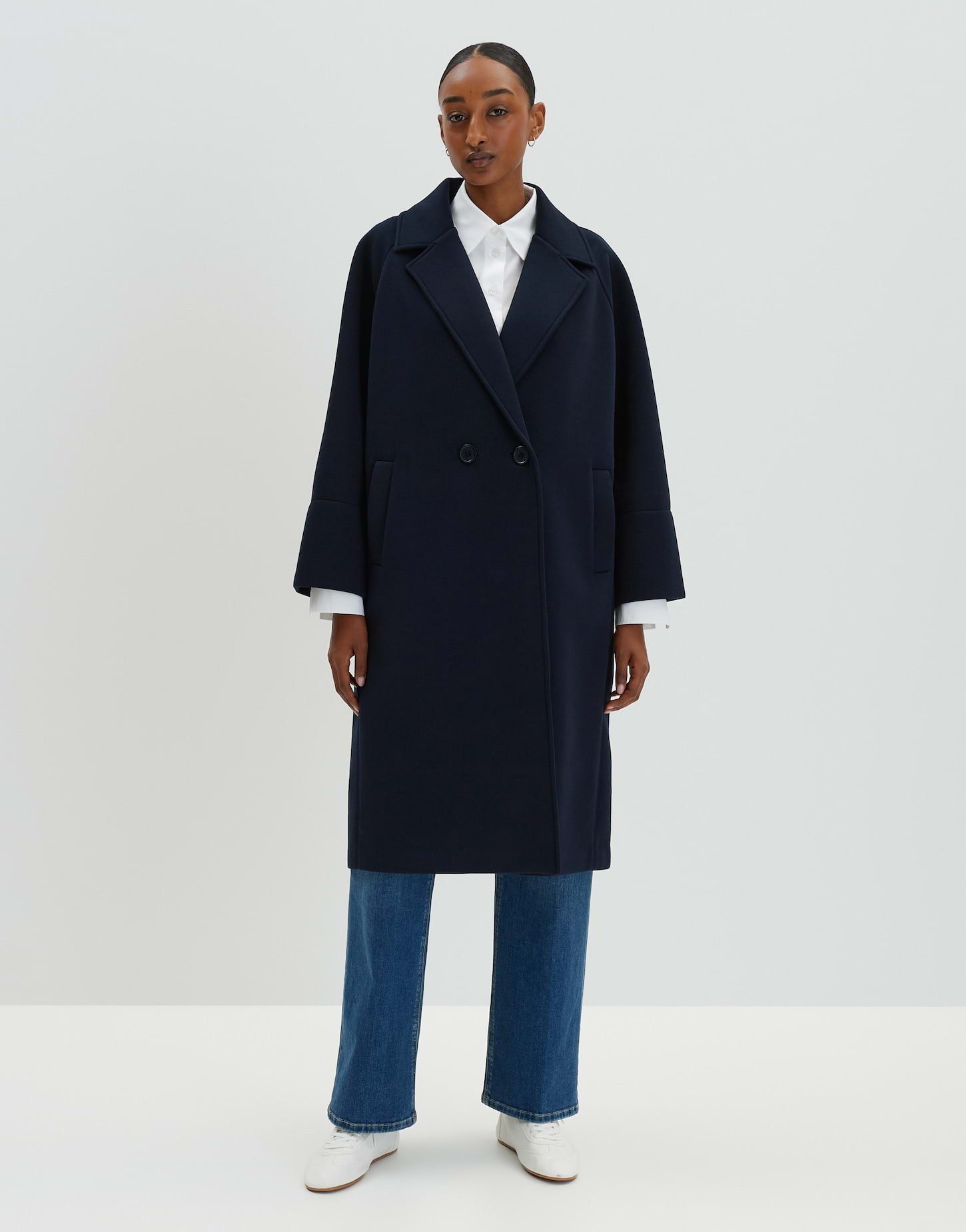 someday Langmantel Oversize Mantel VAMARA aus Scuba Ware, Oversized