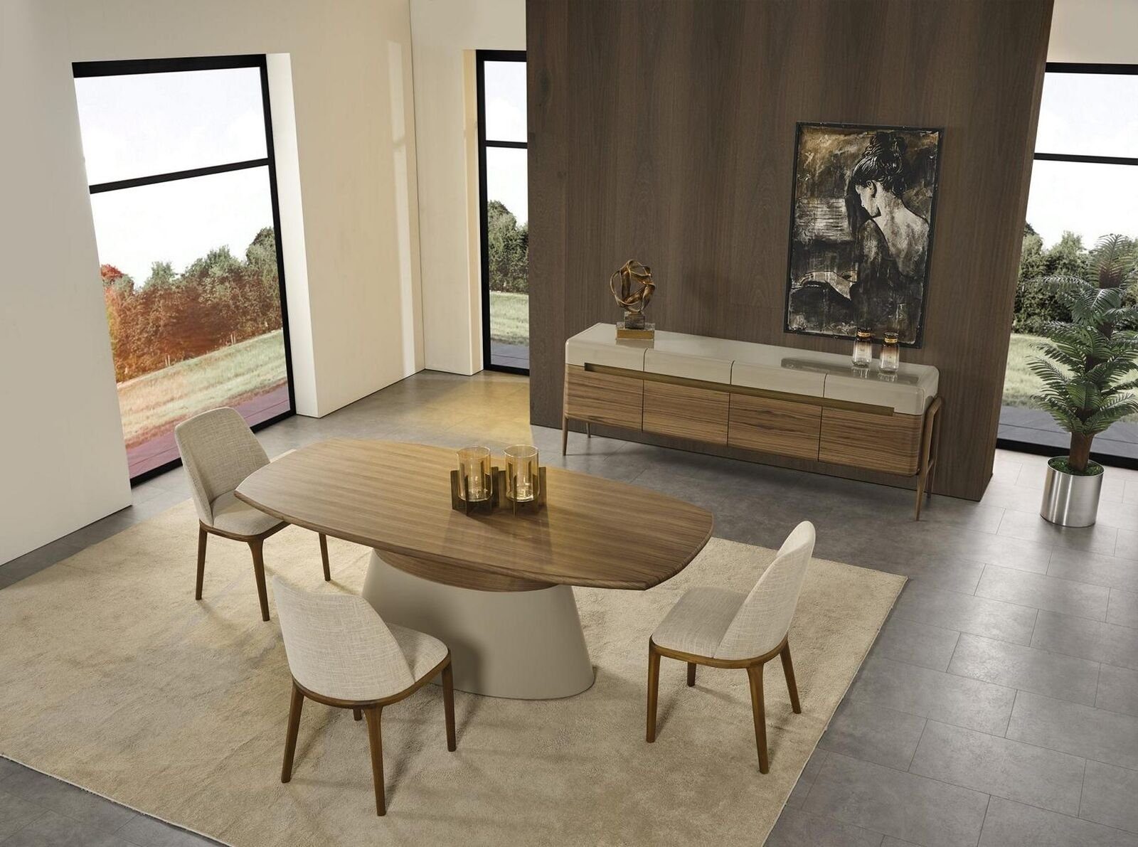 Jvmoebel Esszimmer Set Komplette Essecke Essgruppe Esstisch Set 8tlg