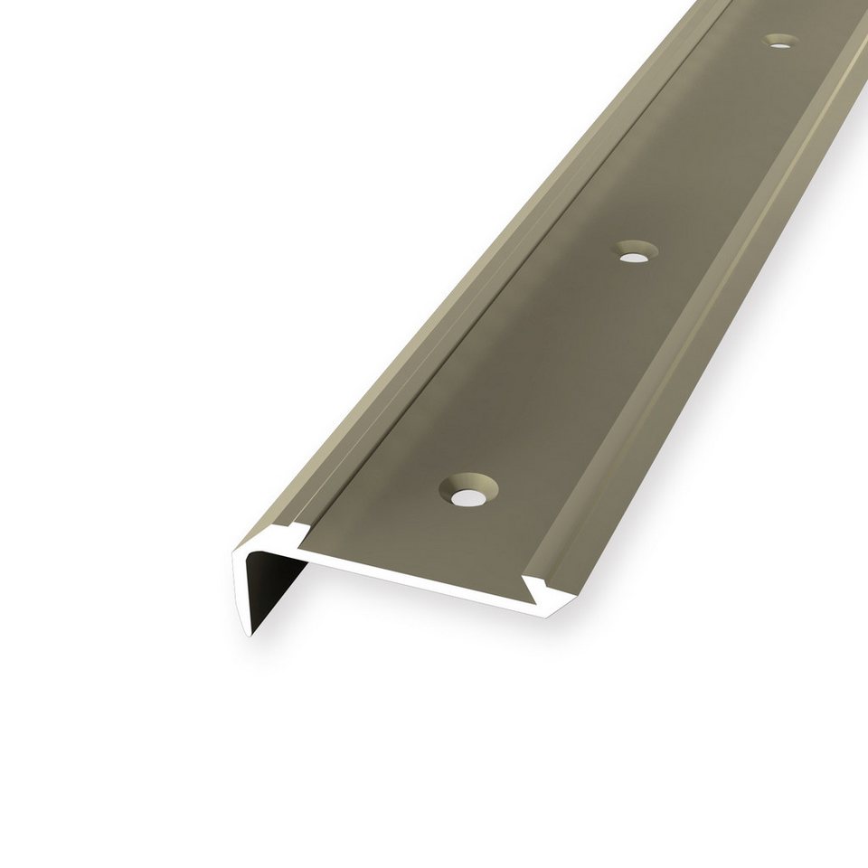Küberit Treppenkantenprofil 19 X 42 X 2500 Mm Winkelprofil Sand Gebohrt