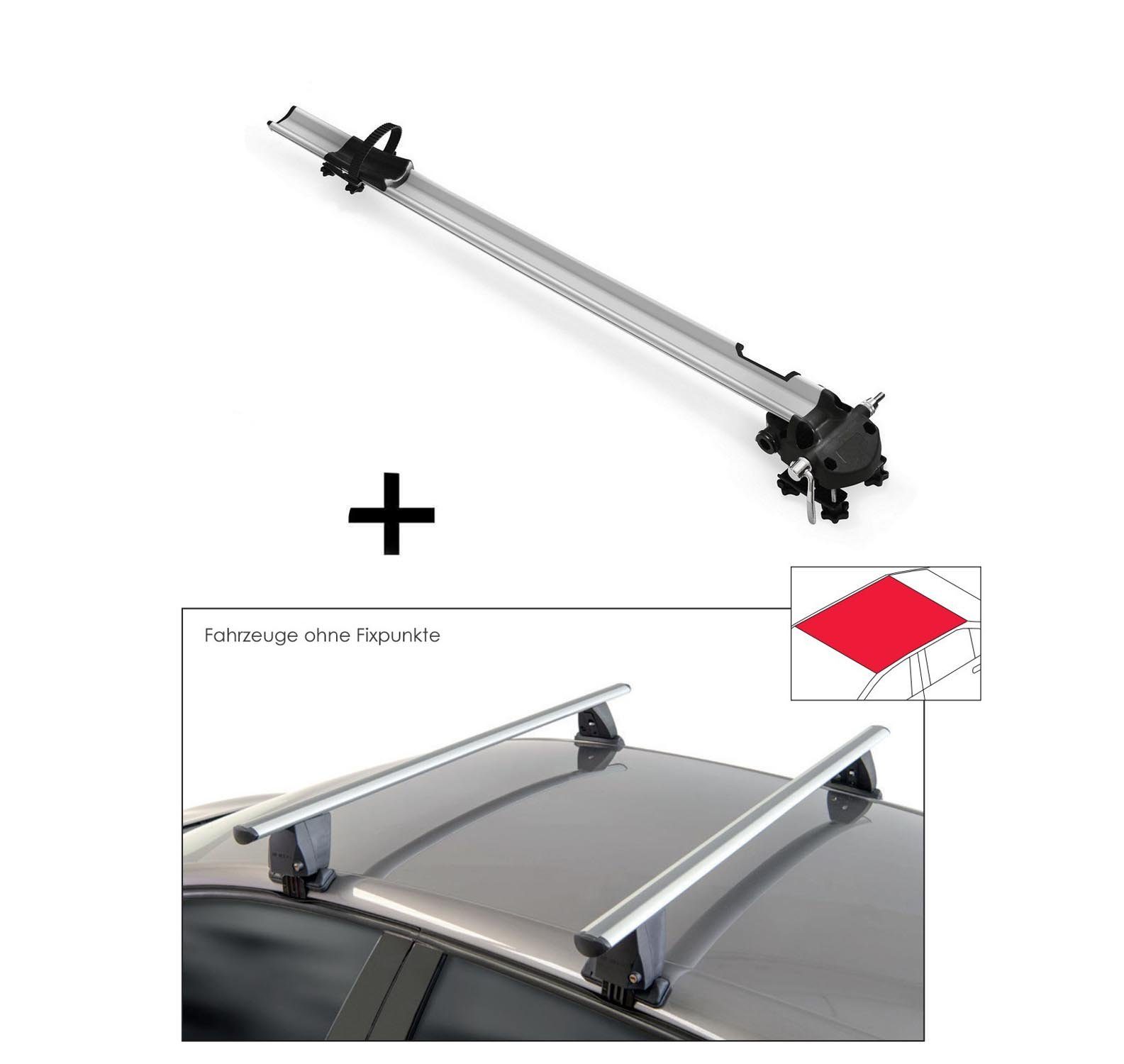 VDP Dachträger, Fahrradträger Bike Pro + Dachträger VDP Delta kompatibel mit Seat Ateca (5 Türer ...
