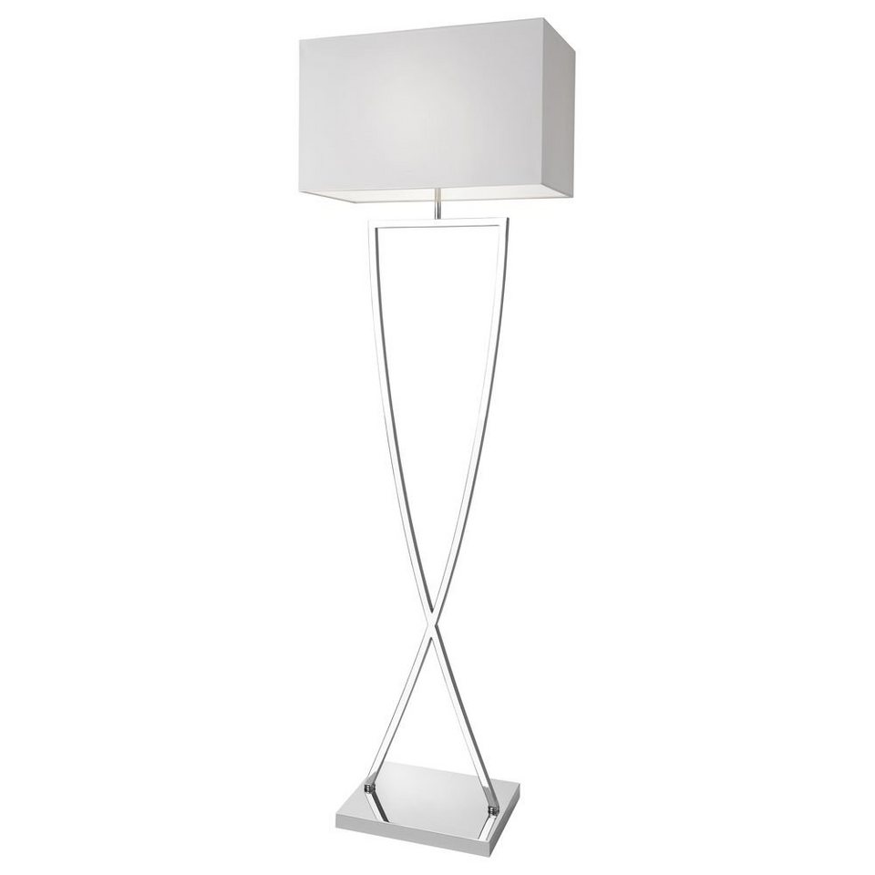 Click Licht Stehlampe Stehleuchte Toulouse In Weiß Und Chrom E27 Keine