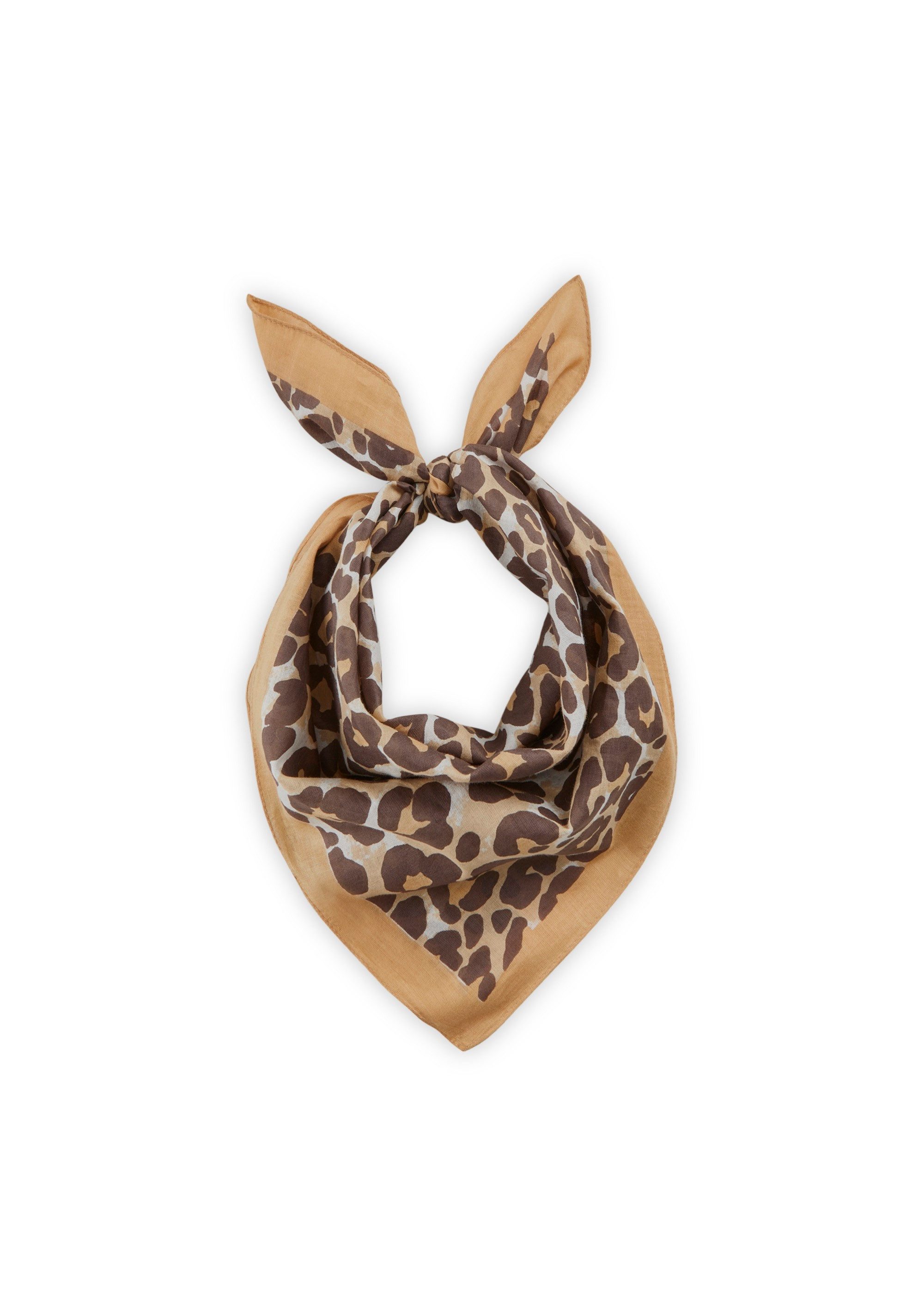 Codello Nickituch Codello Nickituch aus Organic Cotton mit Leo-Muster in beige