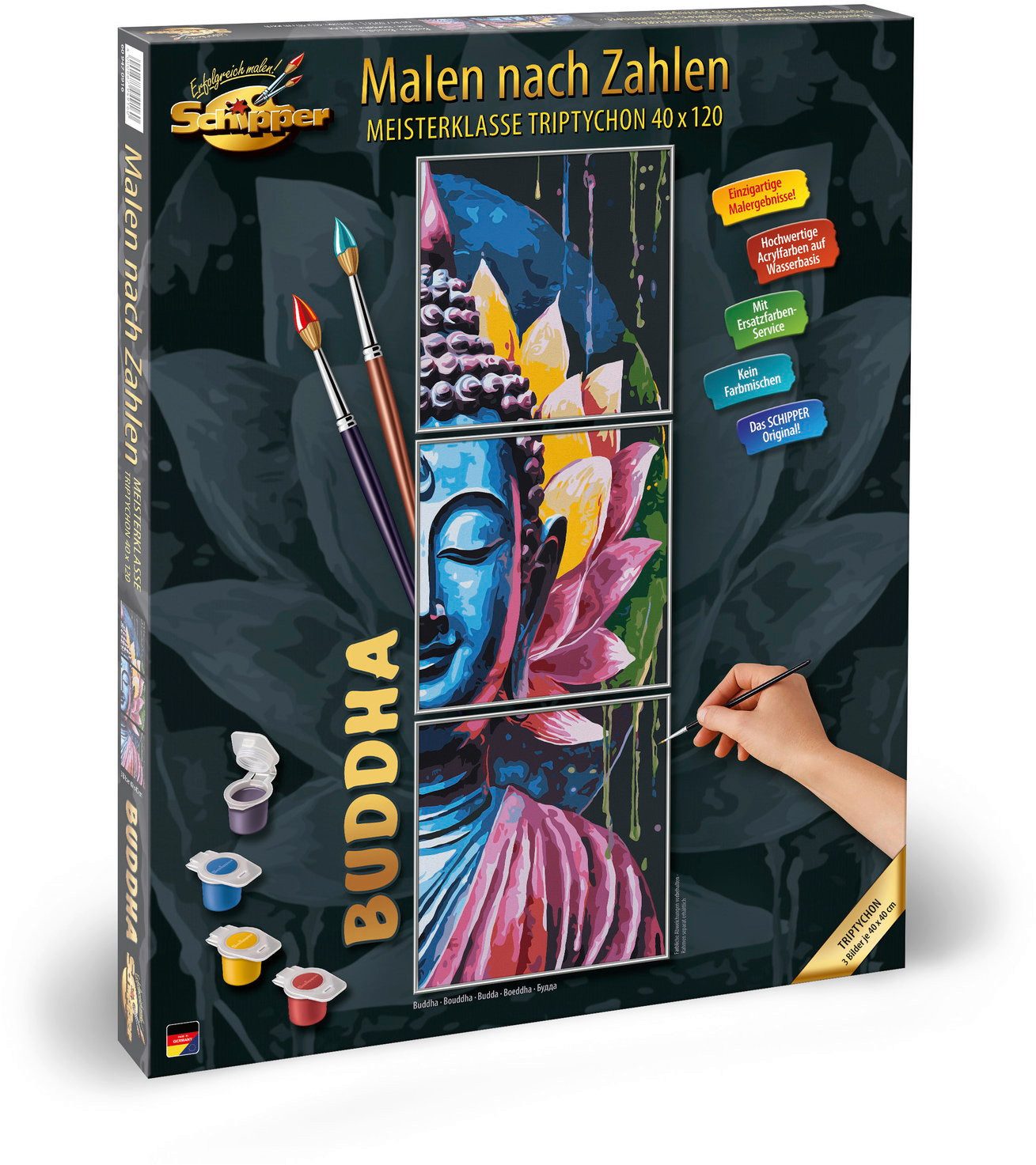Schipper Malen nach Zahlen Malen nach Zahlen Master Class Triptychon 40x120cm Buddha 609470916 ...