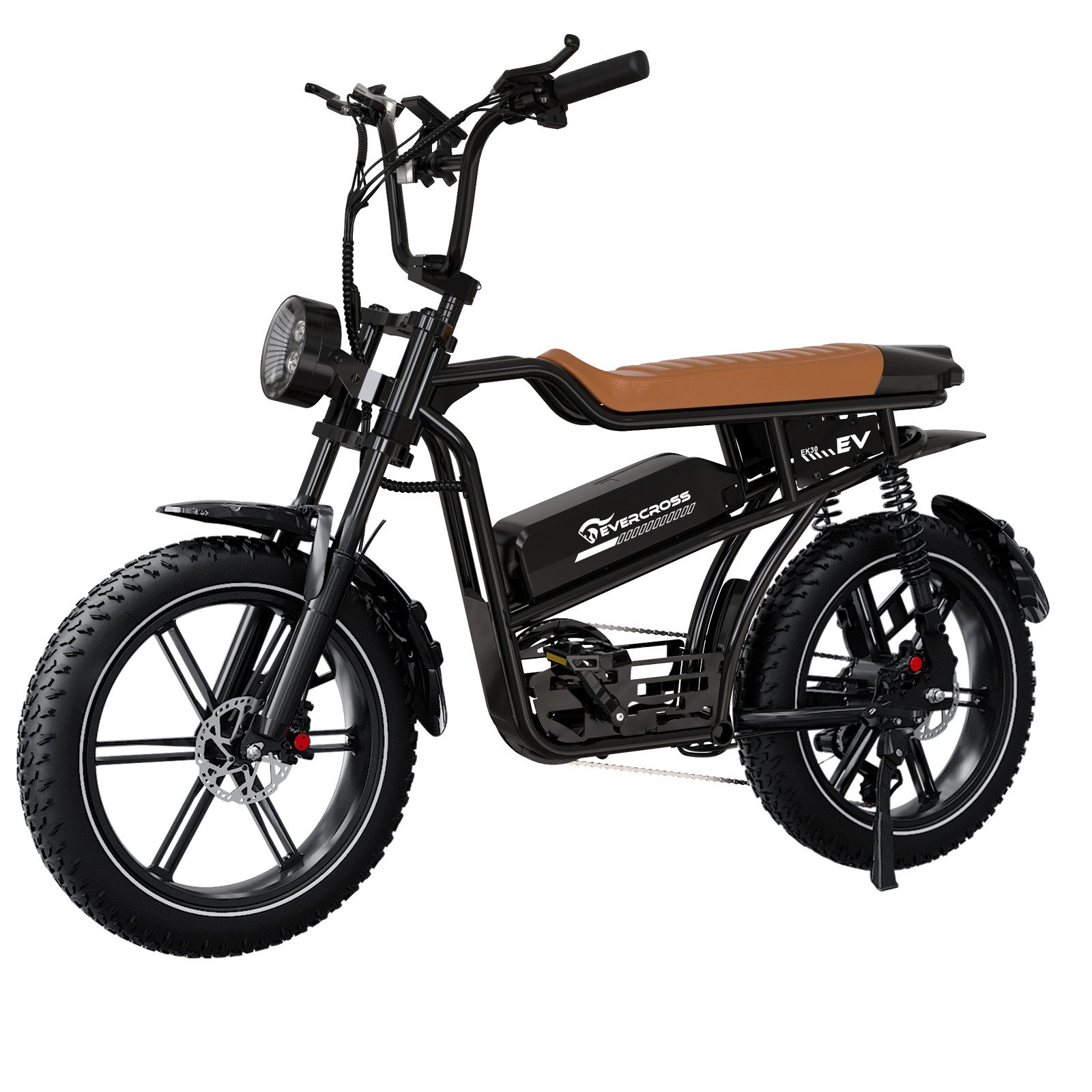 EVERCROSS TECH E-Bike EK30 20” x 4,0 fette Reifen MTB, 48V 15AH Removable Battery, NFC, 7 Gang ...