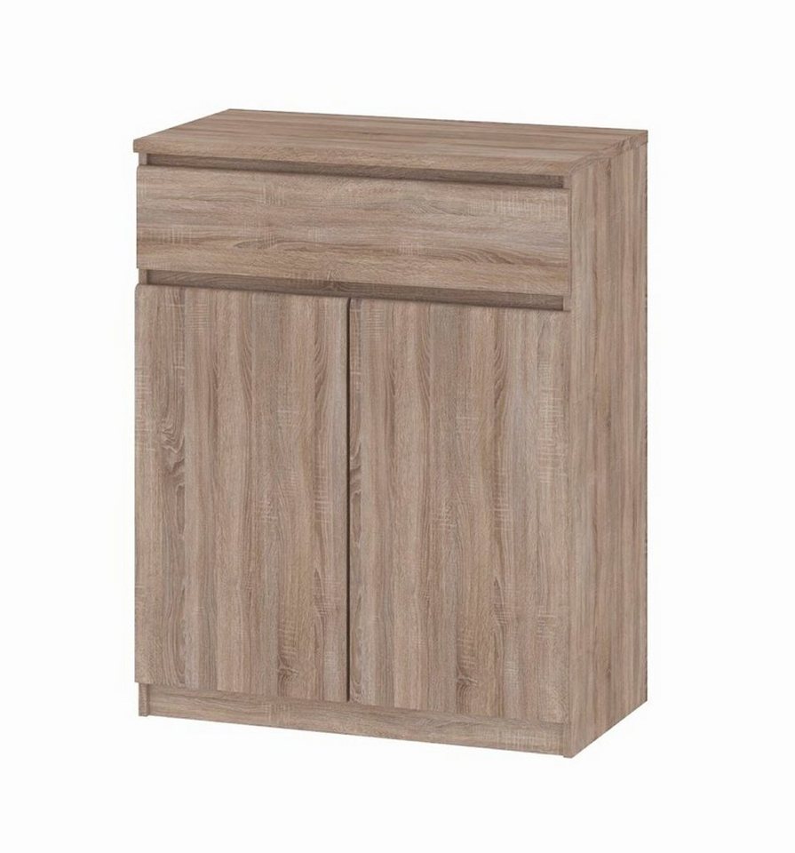 Ebuy24 Sideboard Nada Sideboard 2 Türen Og 1 Schublade Trüffelfarbe