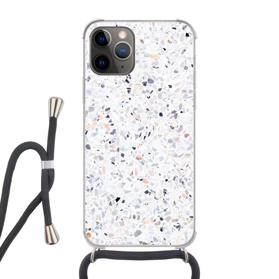 Muchowow Handyhülle Granit Struktur Design Weiß Handyhülle