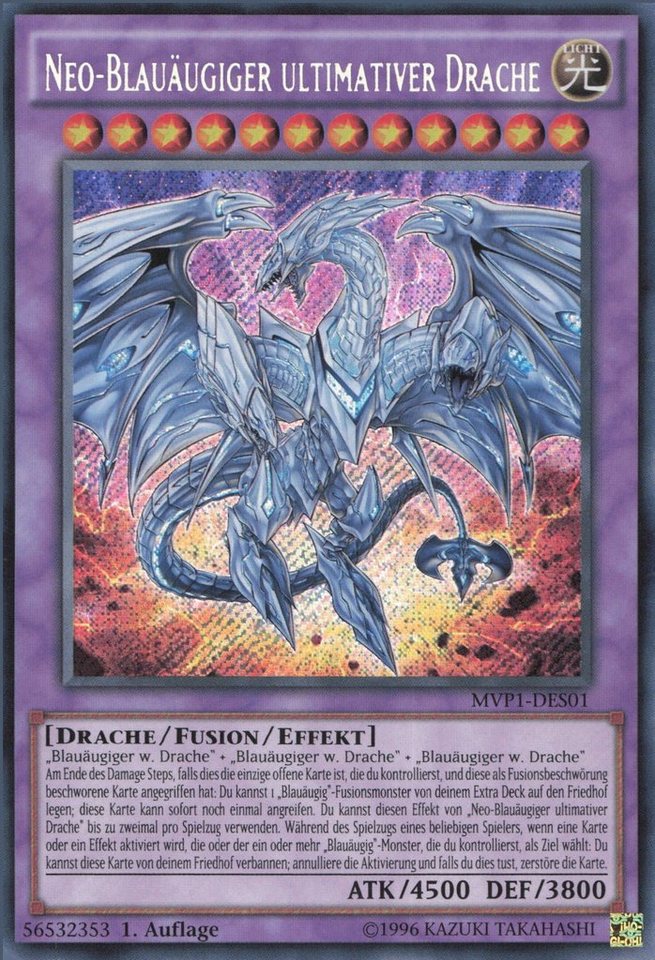 Recollectibles Sammelkarte Yugioh Neo Blauäugiger Ultimativer Drache V