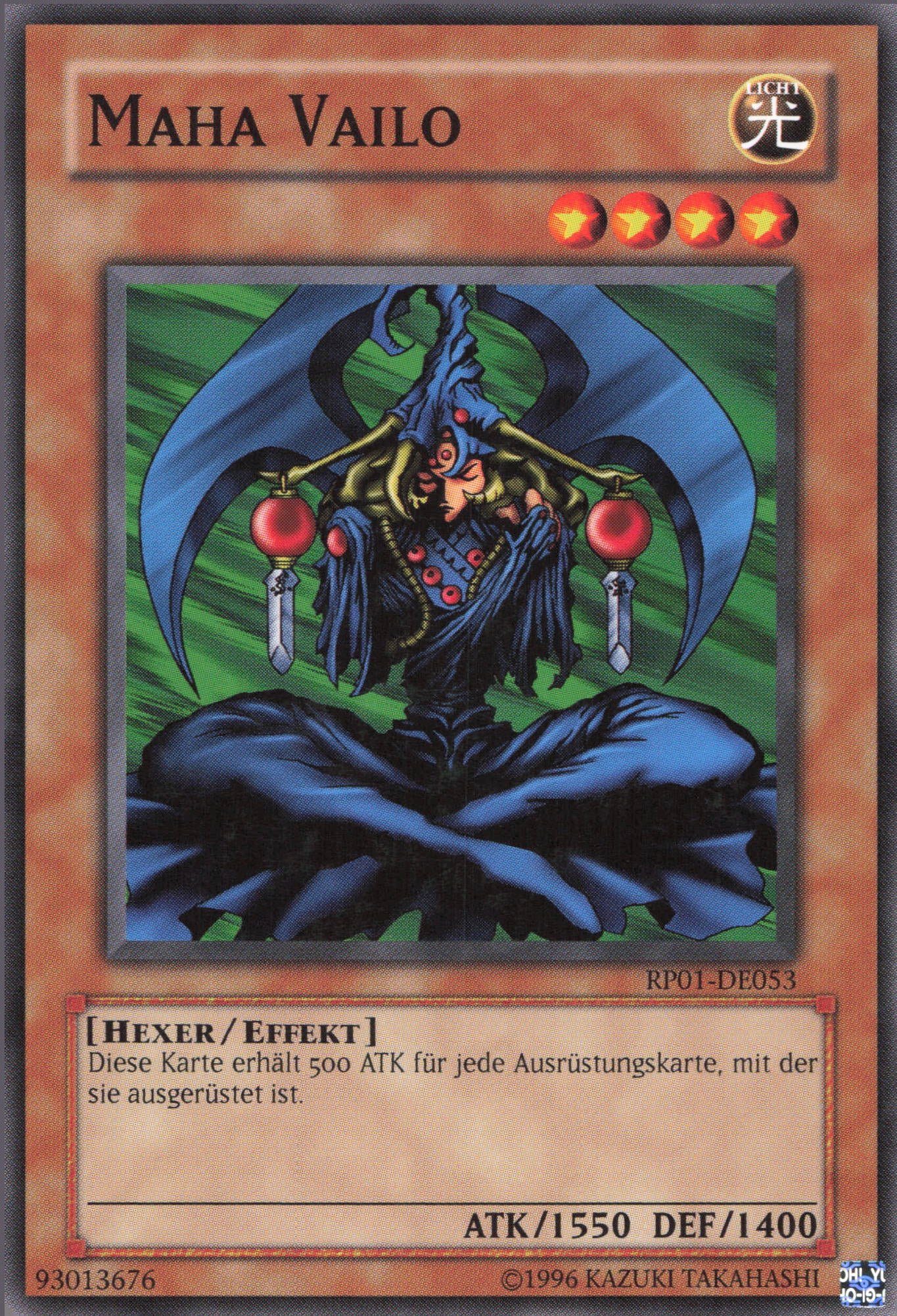 ReCollectibles Sammelkarte YuGiOh Karte Maha Vailo deutsch, Yu-Gi-Oh! Karte RP01-DE053 Common