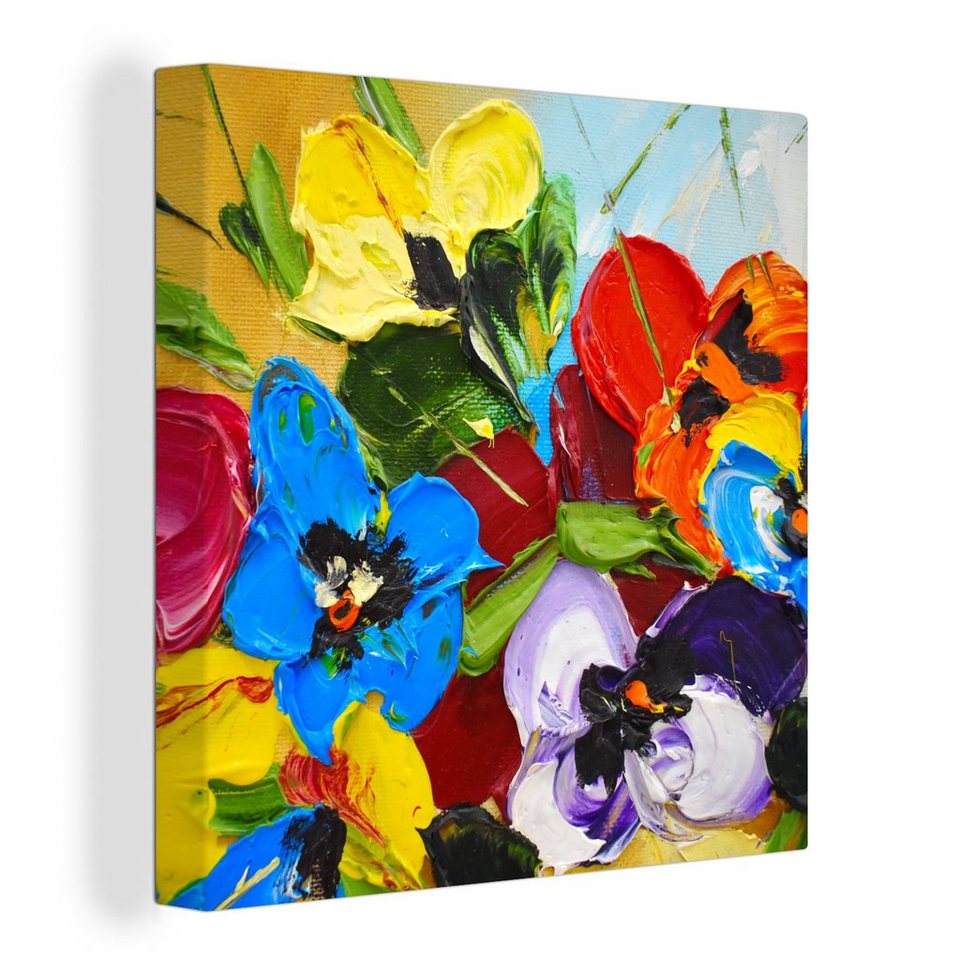 Onemillioncanvasses® Gemälde Ölfarbe Malerei Blumen 1 St