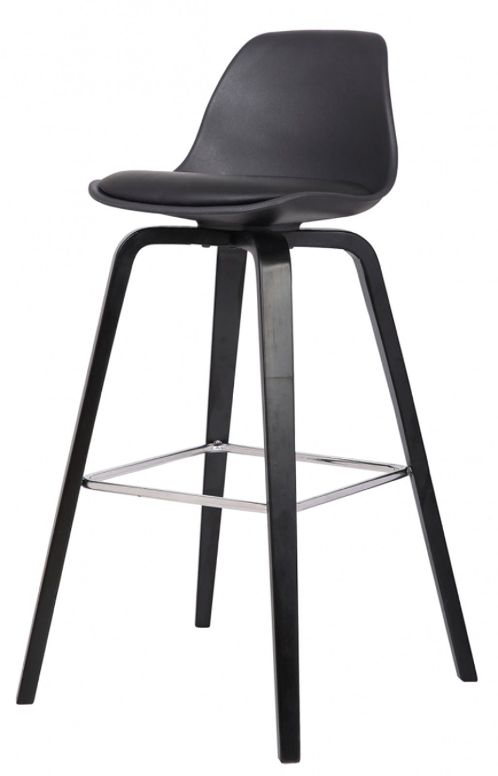 ebuy24 Barhocker 2er Set Zous Barhocker PU Kunstleder schwarz.