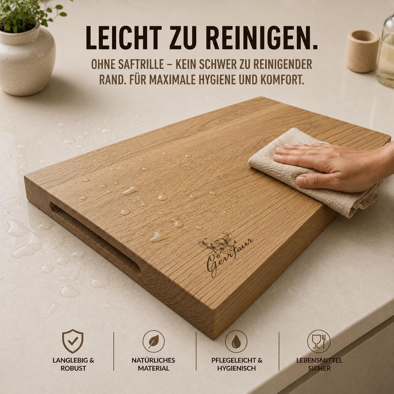 Centaur Schneidebrett aus heimischen Holz, Schneidebrett, Eiche ...