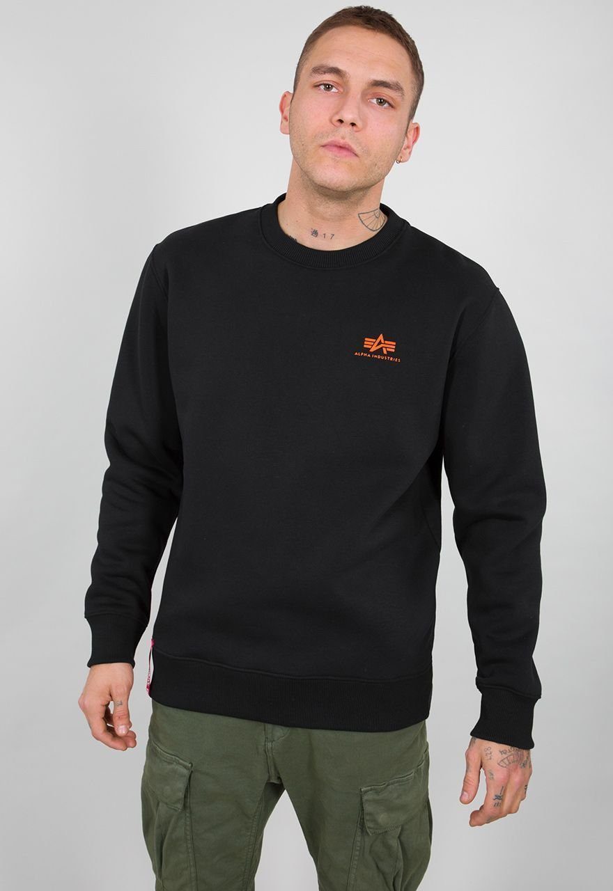 Alpha Industries Kapuzenpullover Basic Sweater Small Logo Neon Print