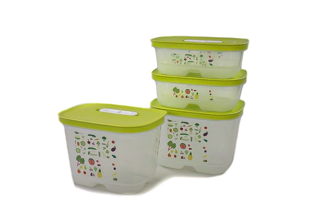 TUPPERWARE Frischhaltedose KlimaOase 1,8 L (2) + 800 ml (2) limette ...
