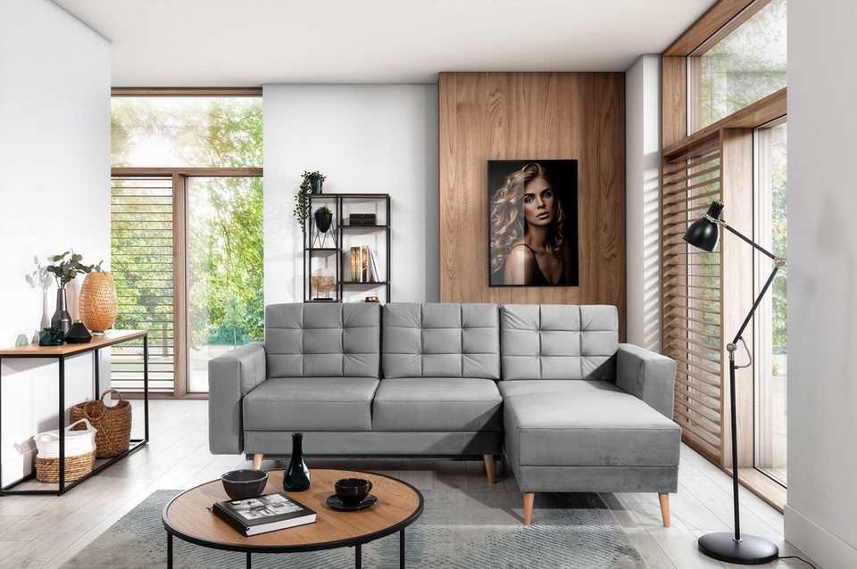 Mf Design Polsterecke Thor Mit Bettfunktion In Verschiedenen Stoffen