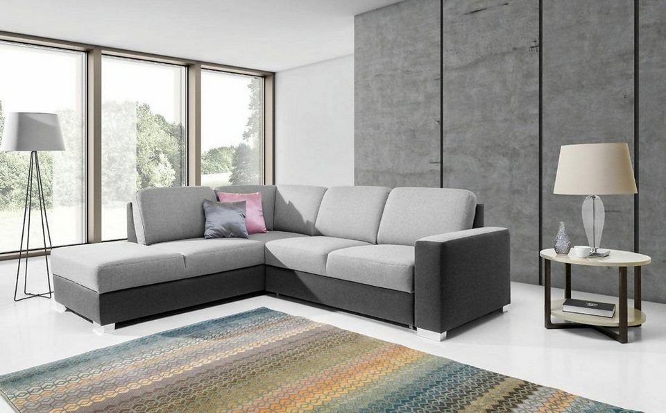 Jvmoebel Ecksofa Wohnzimmer Funktions Couch Schlafsofa Sofa Polster