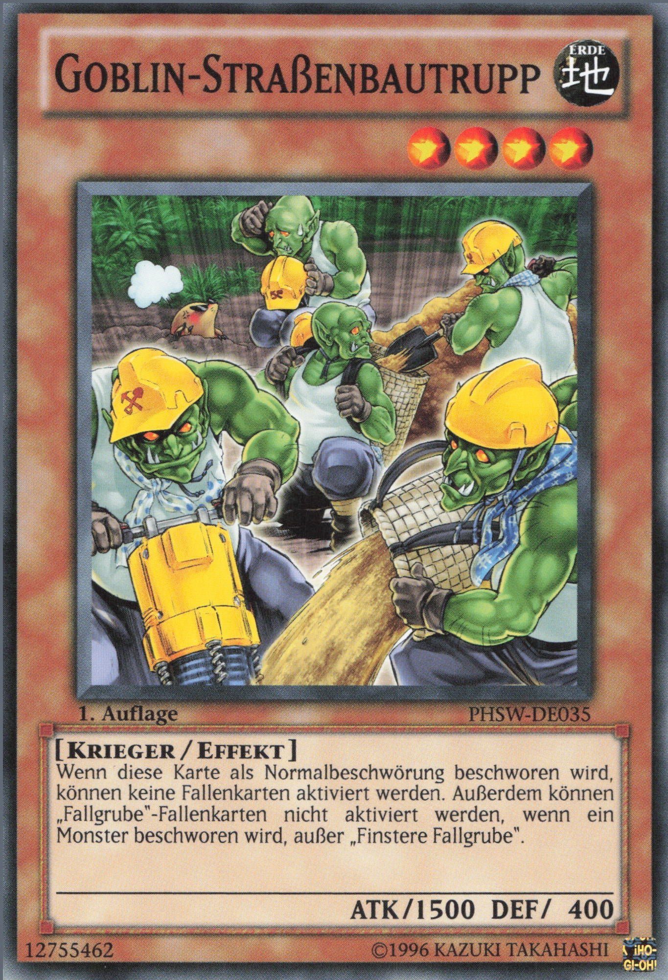 Recollectibles Sammelkarte Yugioh Karte Goblin Straßenbautrupp Deutsch