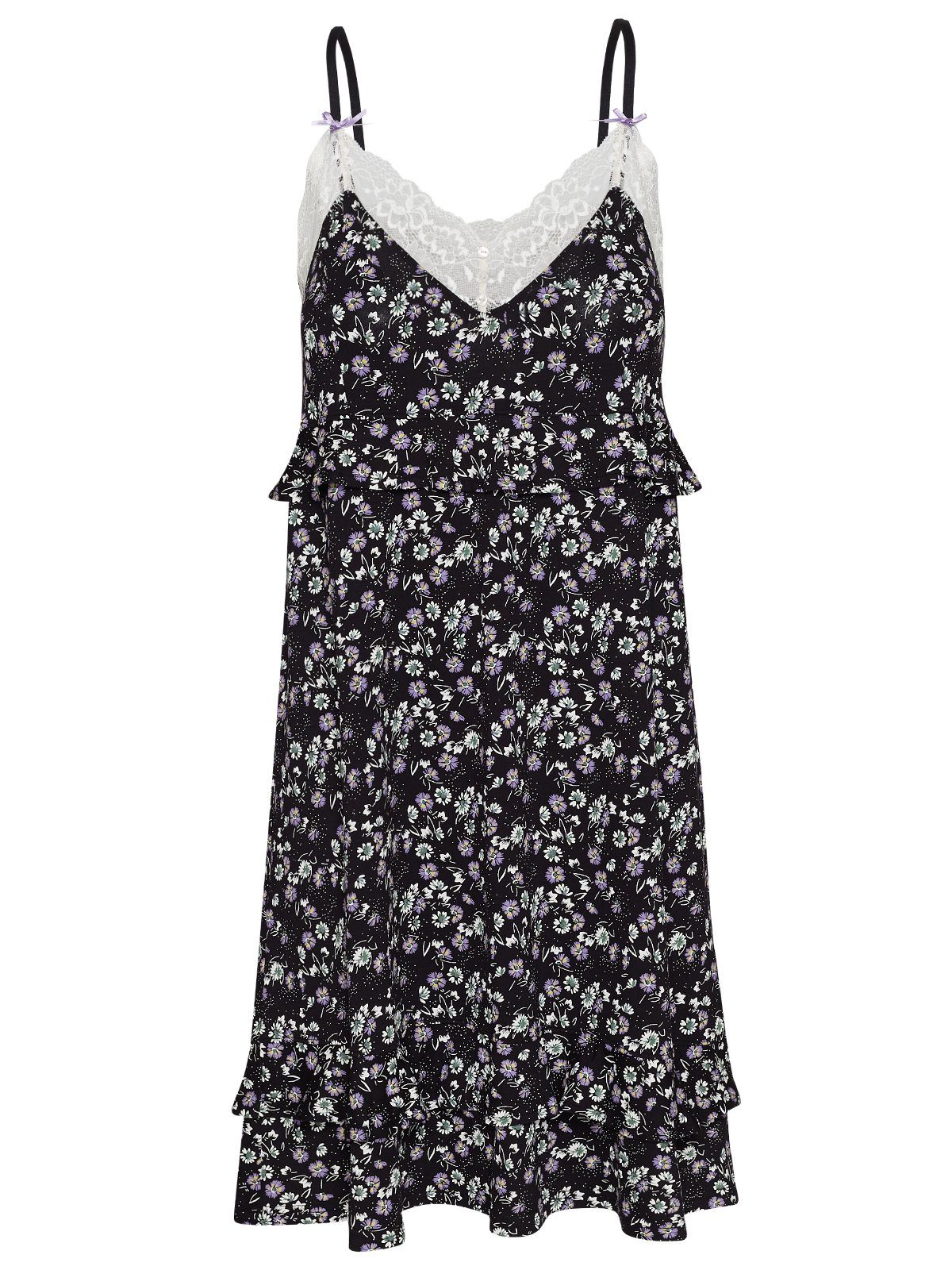 Vive Maria Negligé »Midnight Flower«, schmal geschnittenes Negligee mit ...